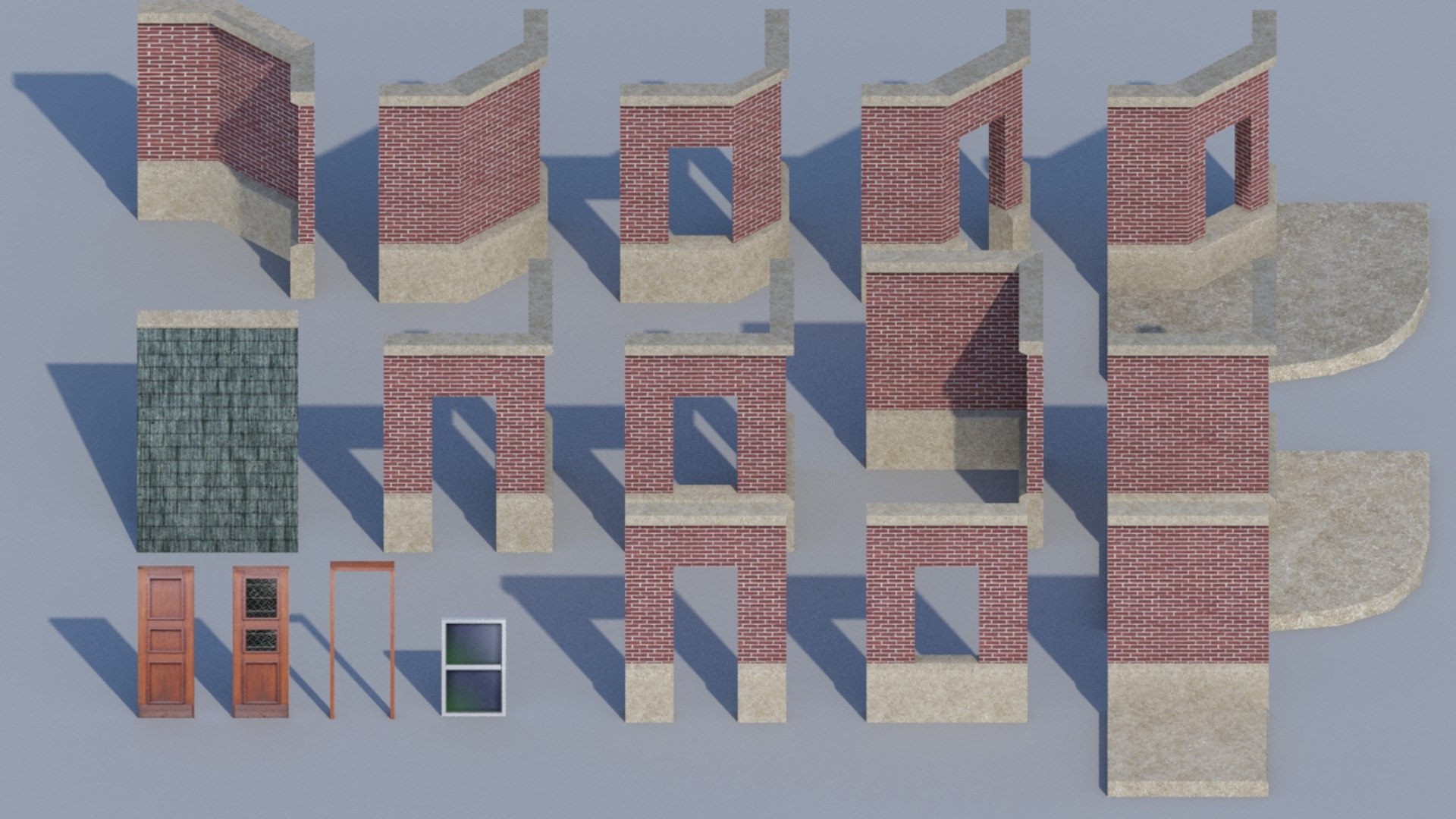 3dsmax Modular Walls Pack