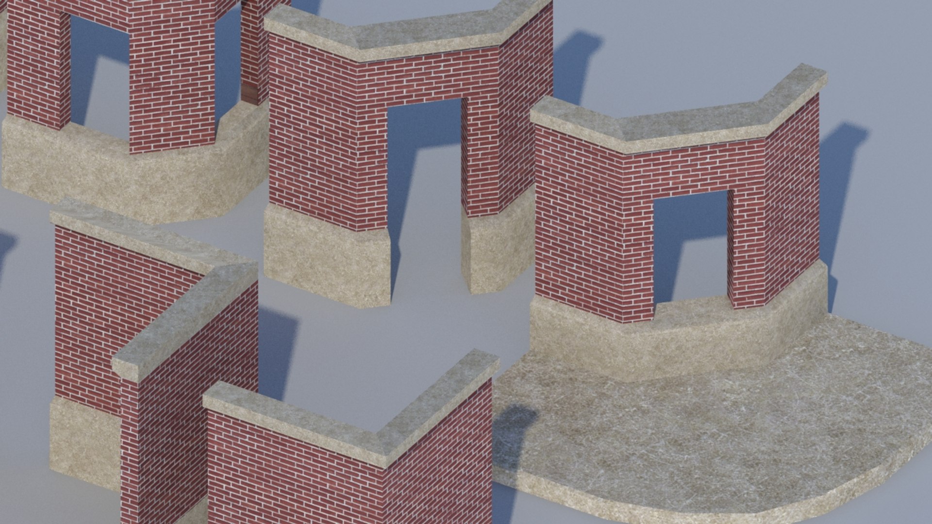 3dsmax Modular Walls Pack