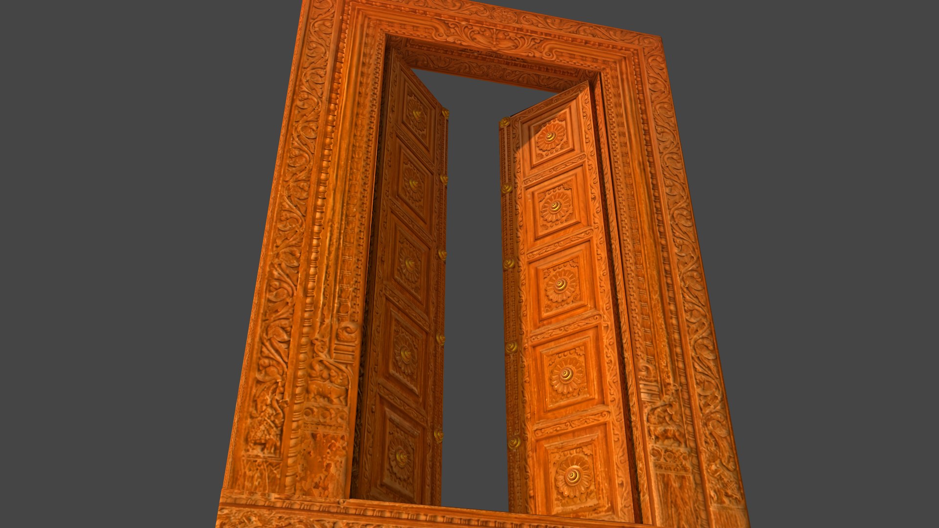 3D Ancient Temple Door Model - TurboSquid 1792932