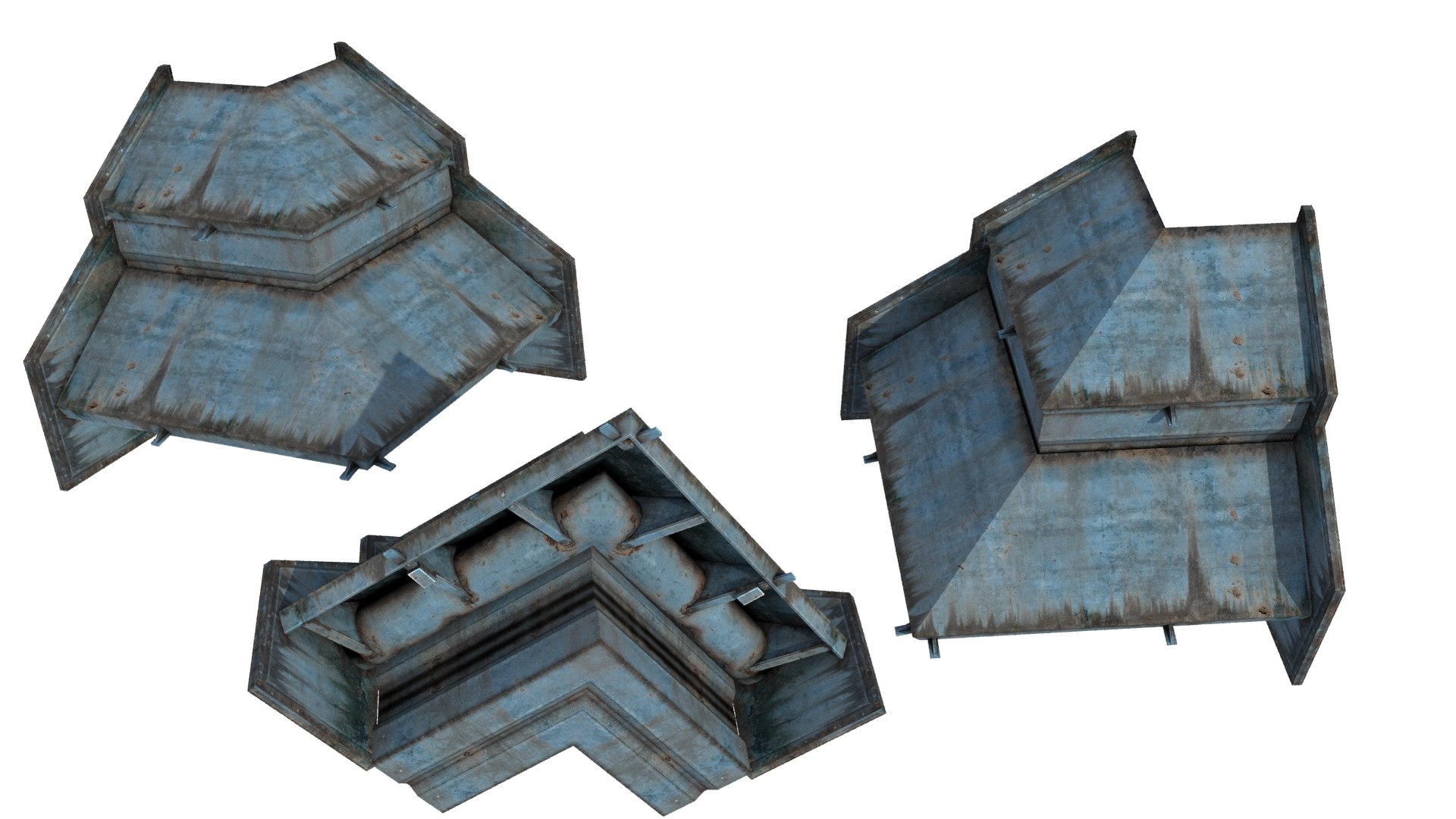 Metal roof 01 04 3D model - TurboSquid 1730115