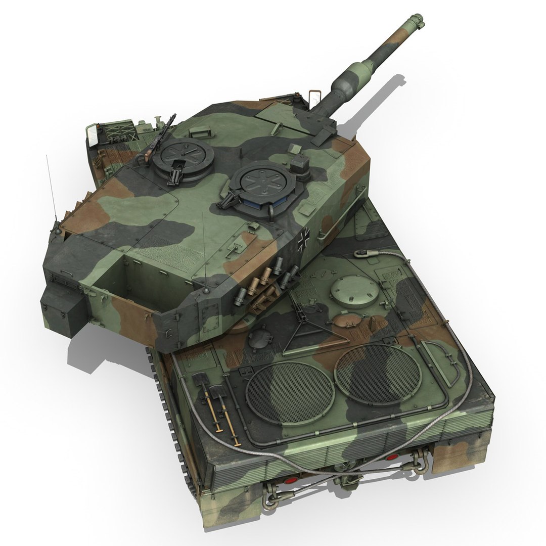 Leopard 2a4 Battle Tank 3d Model