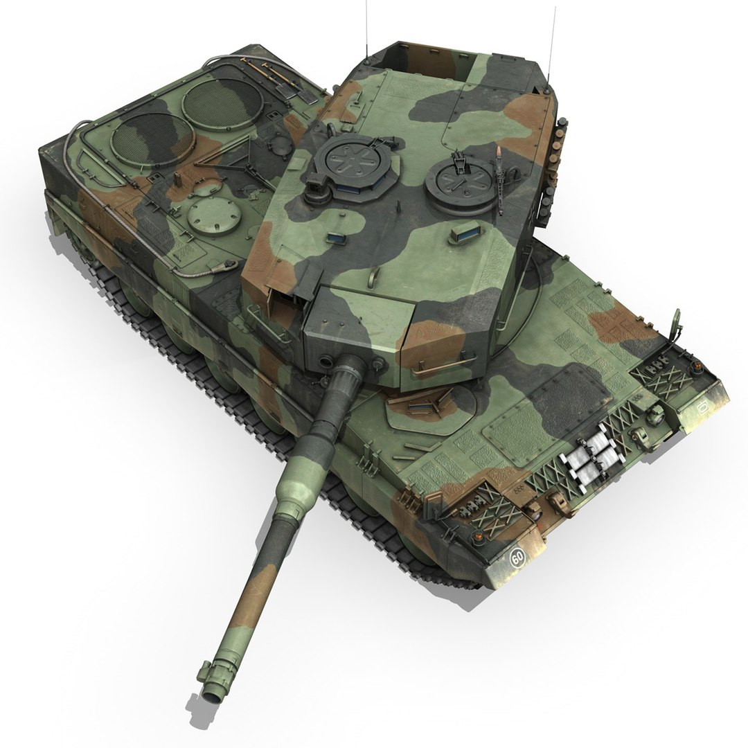 Leopard 2a4 Battle Tank 3d Model
