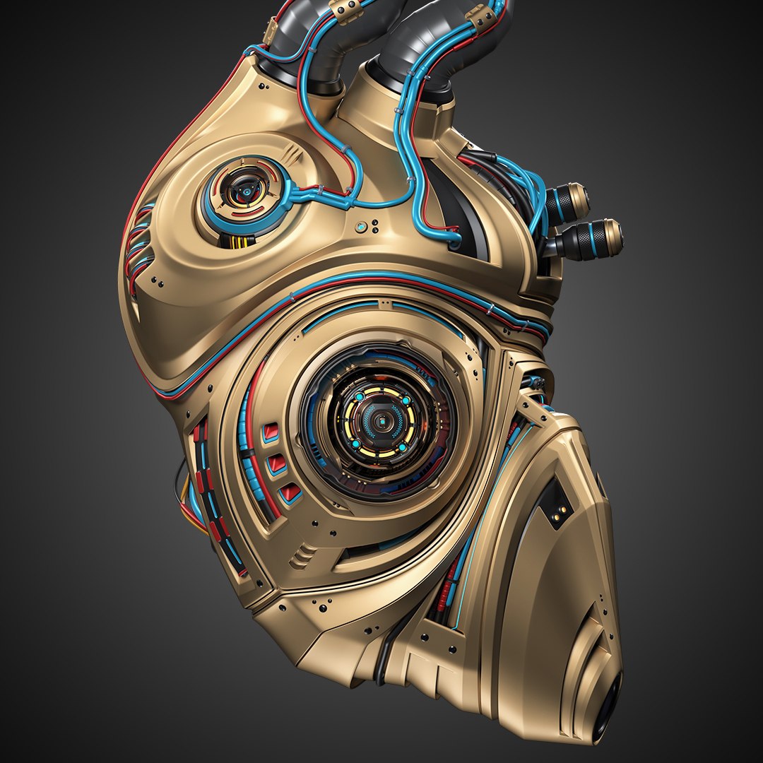 3D Sci Fi Robot Heart 2b - TurboSquid 2194079