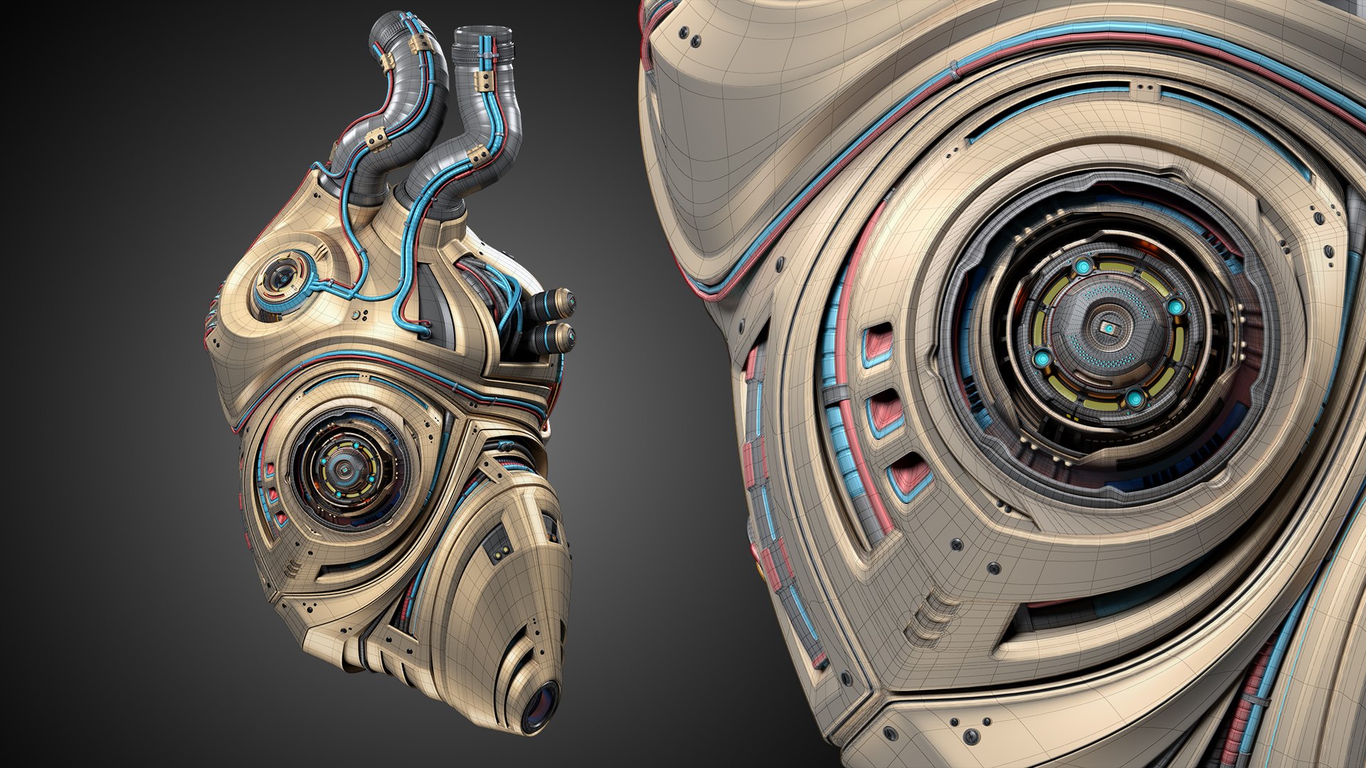 3D Sci Fi Robot Heart 2b - TurboSquid 2194079