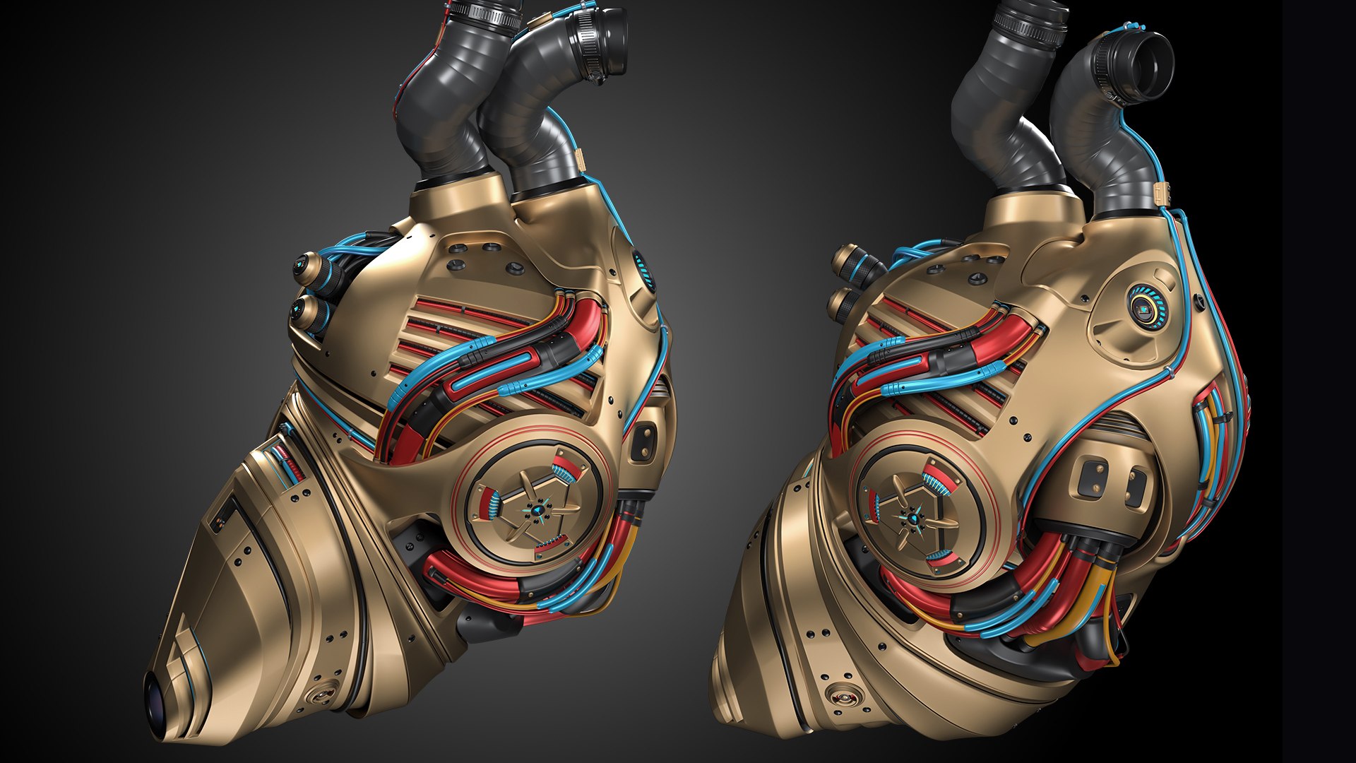 3D Sci Fi Robot Heart 2b - TurboSquid 2194079