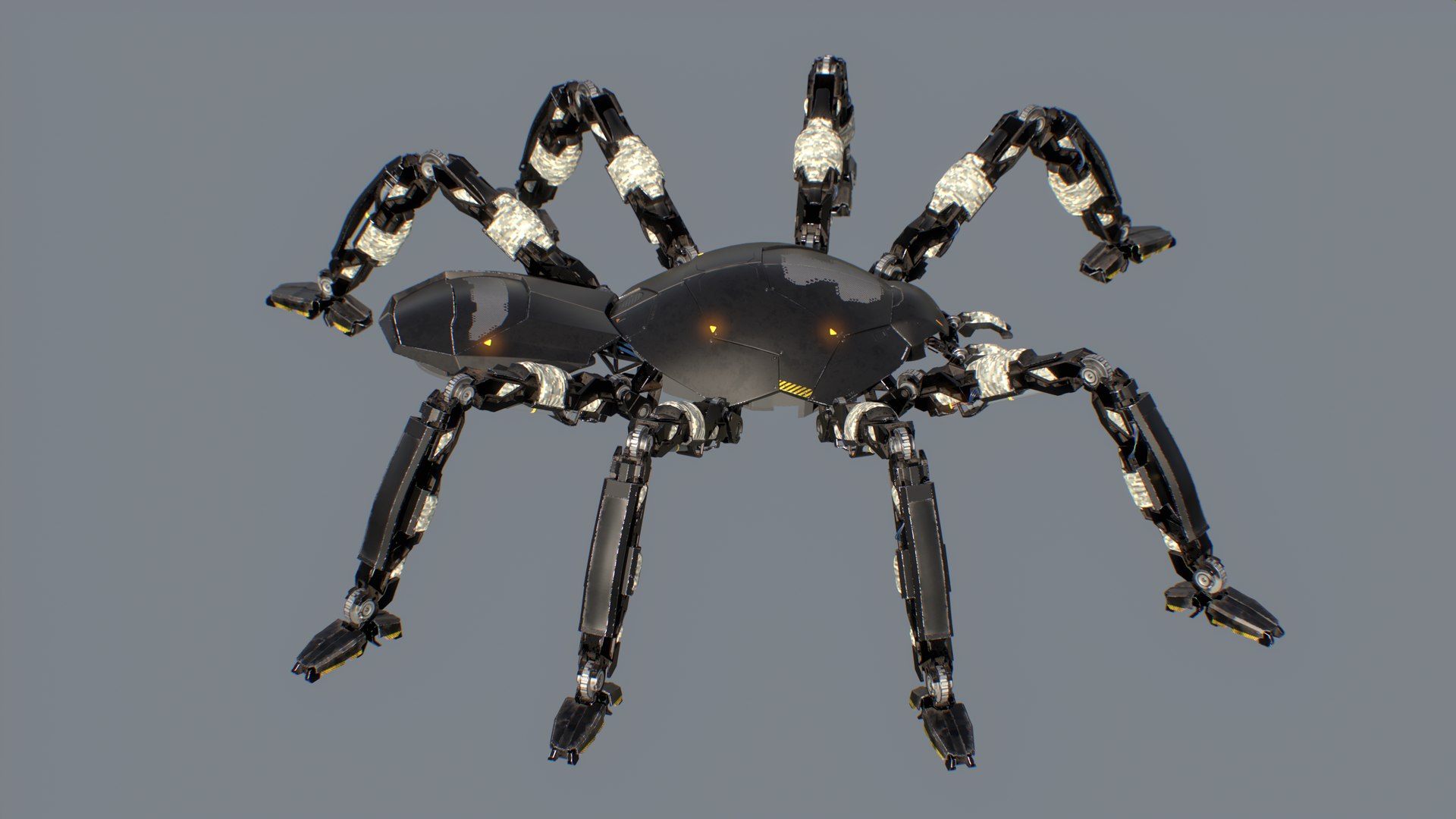 3D 3D CyberSpider Robot Rigged Midpoly PBR model model - TurboSquid 2088646