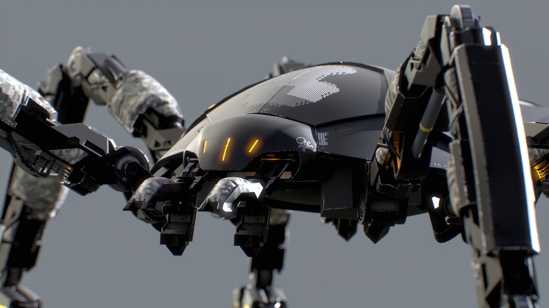 3D 3D CyberSpider Robot Rigged Midpoly PBR model model - TurboSquid 2088646