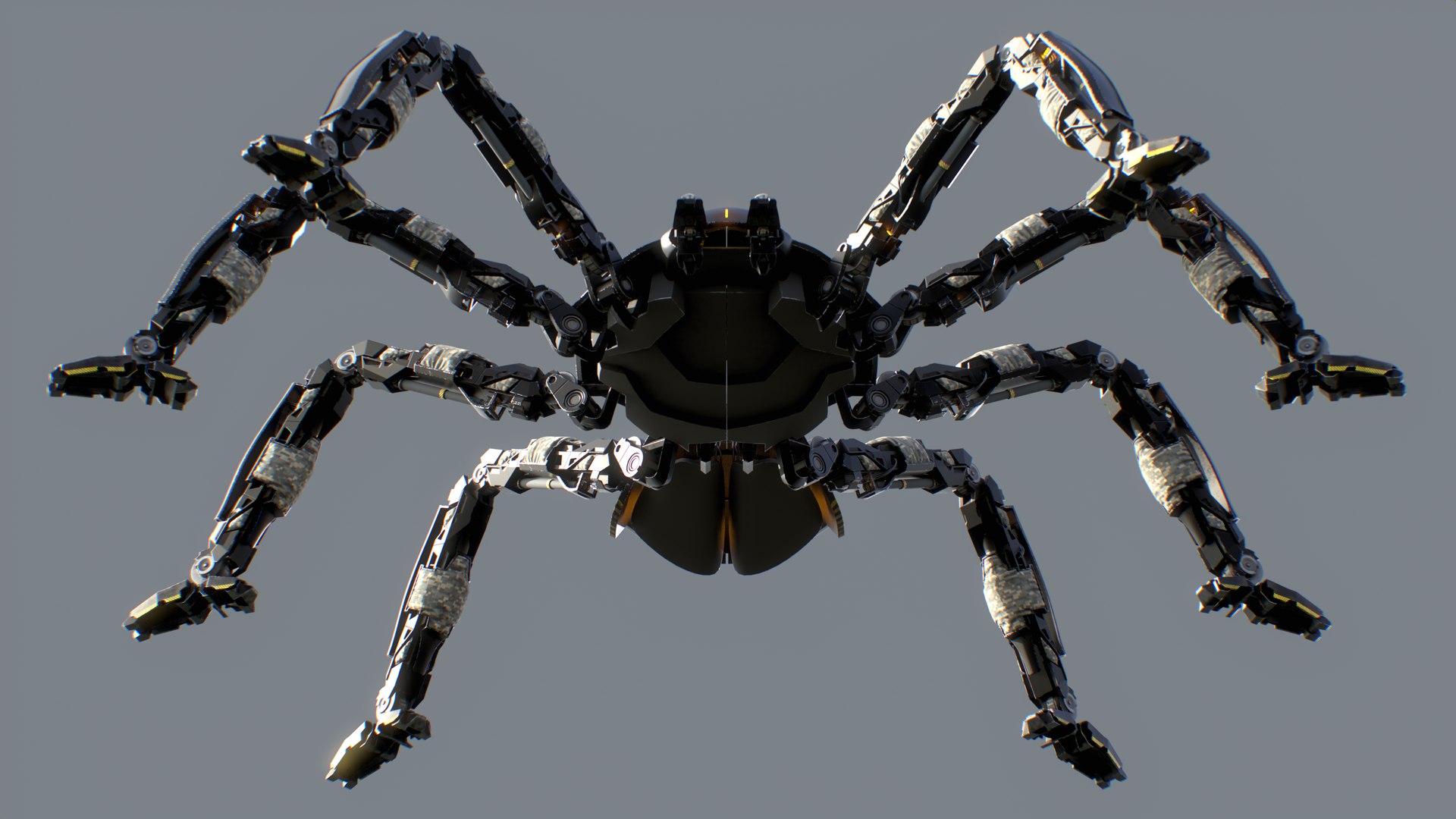 3D 3D CyberSpider Robot Rigged Midpoly PBR model model - TurboSquid 2088646