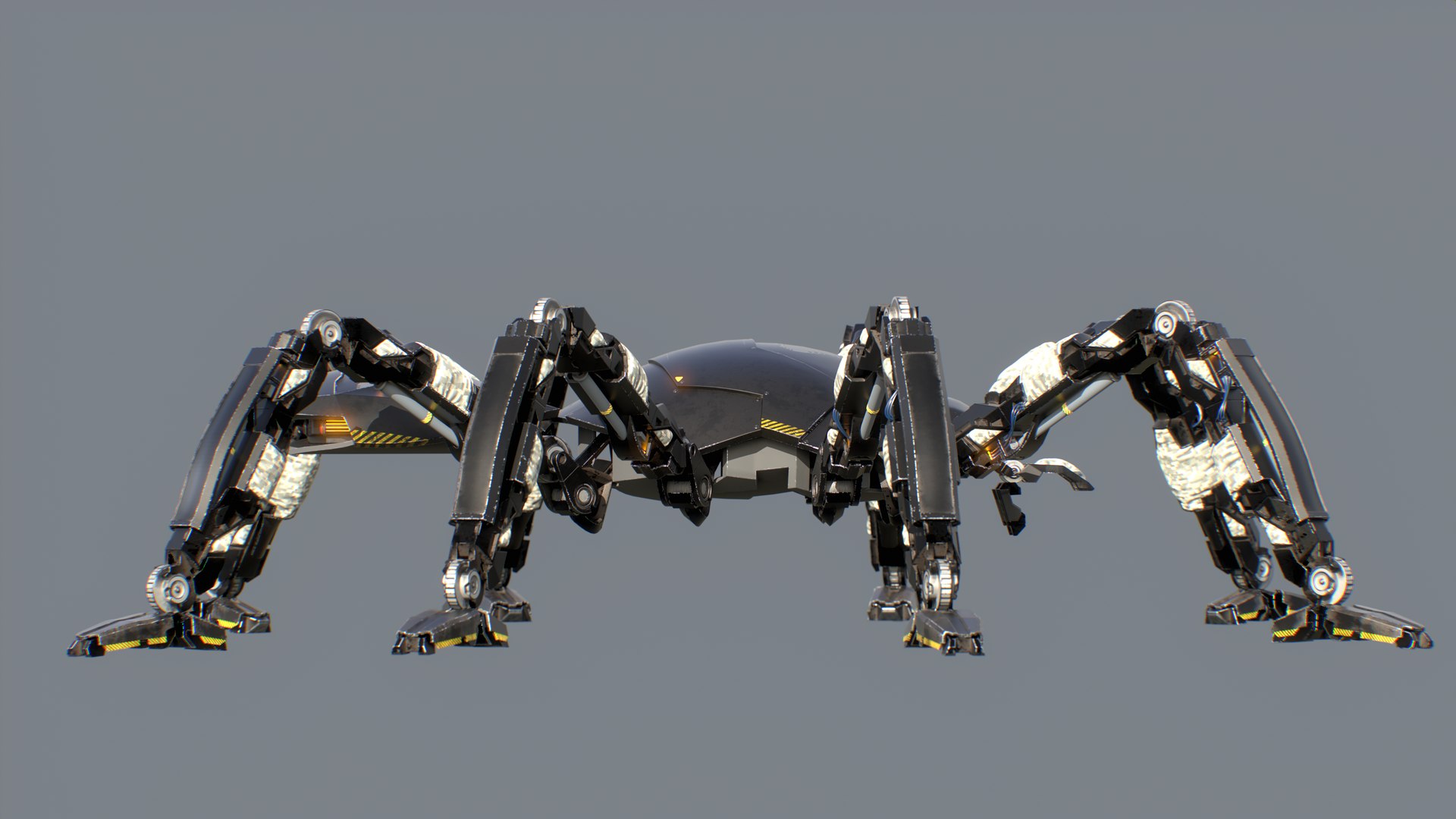 3D 3D CyberSpider Robot Rigged Midpoly PBR model model - TurboSquid 2088646