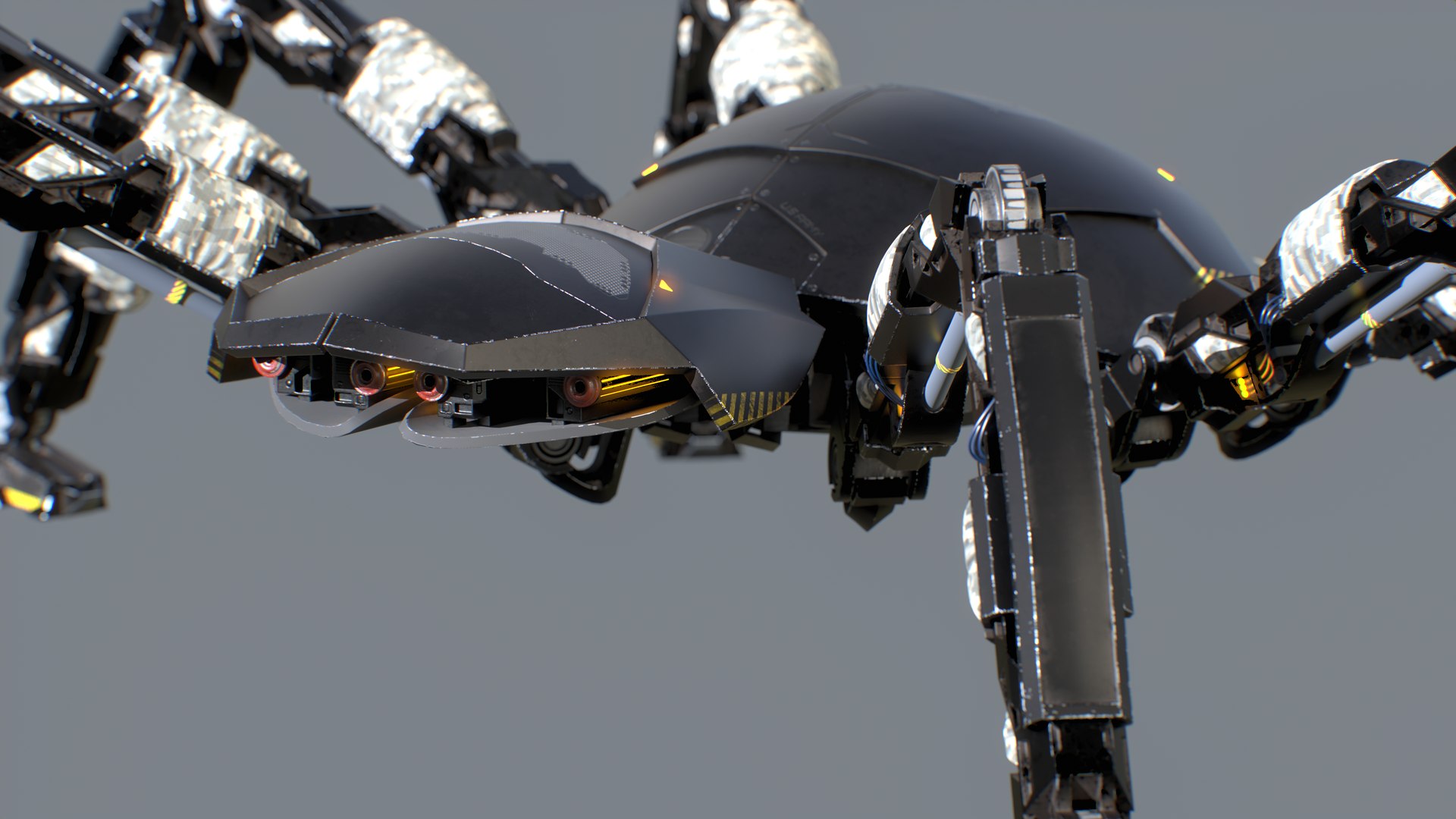 3D 3D CyberSpider Robot Rigged Midpoly PBR model model - TurboSquid 2088646