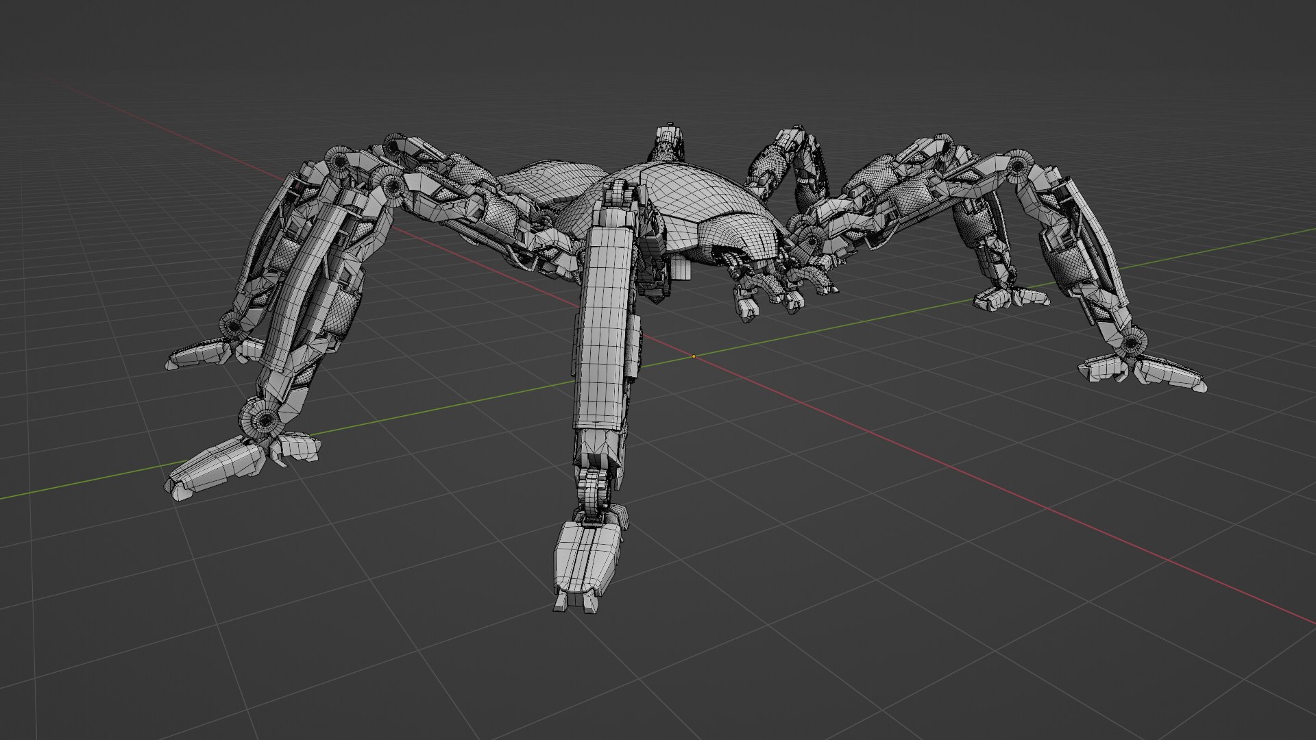 3D 3D CyberSpider Robot Rigged Midpoly PBR model model - TurboSquid 2088646