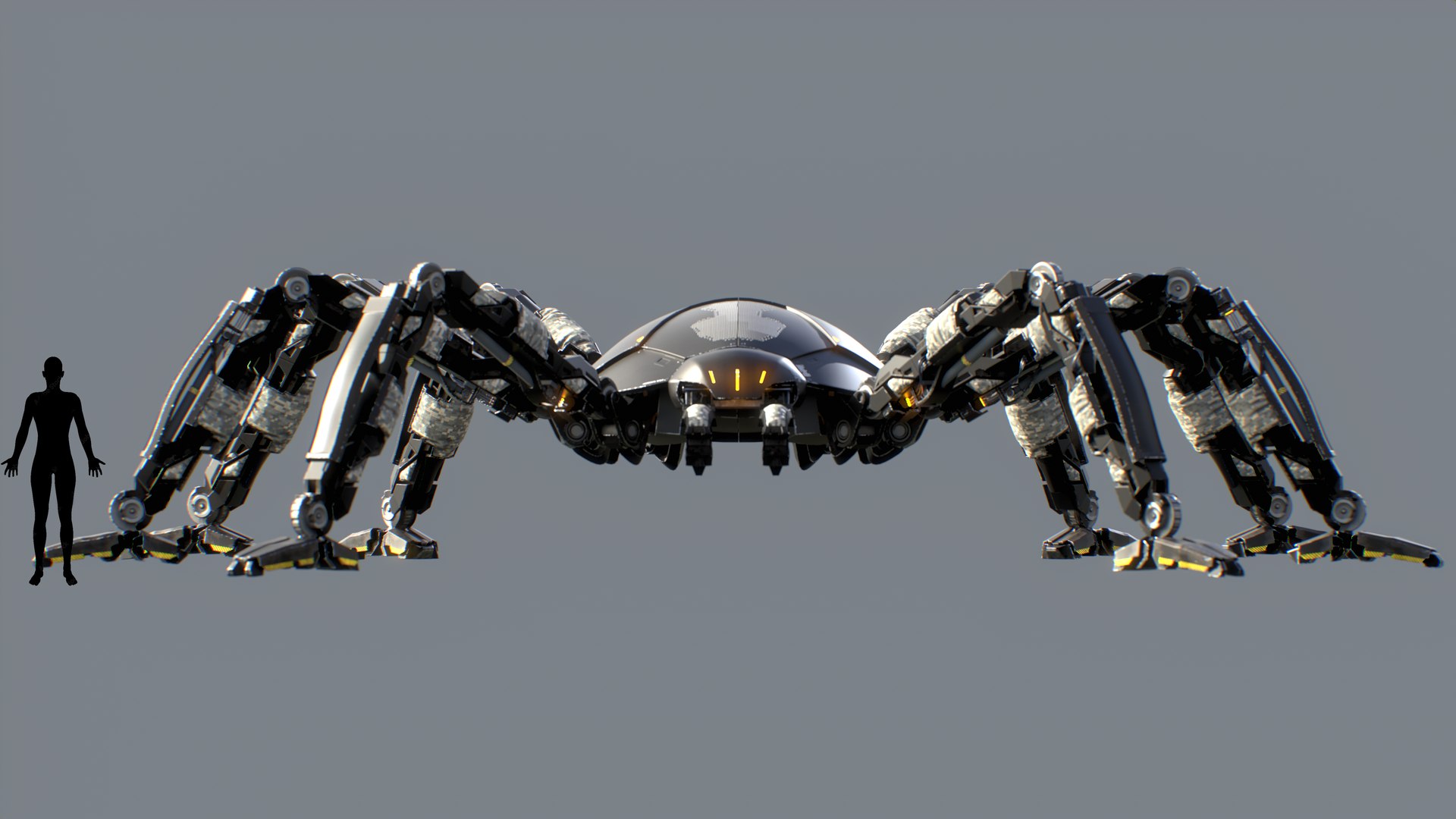 3D 3D CyberSpider Robot Rigged Midpoly PBR model model - TurboSquid 2088646