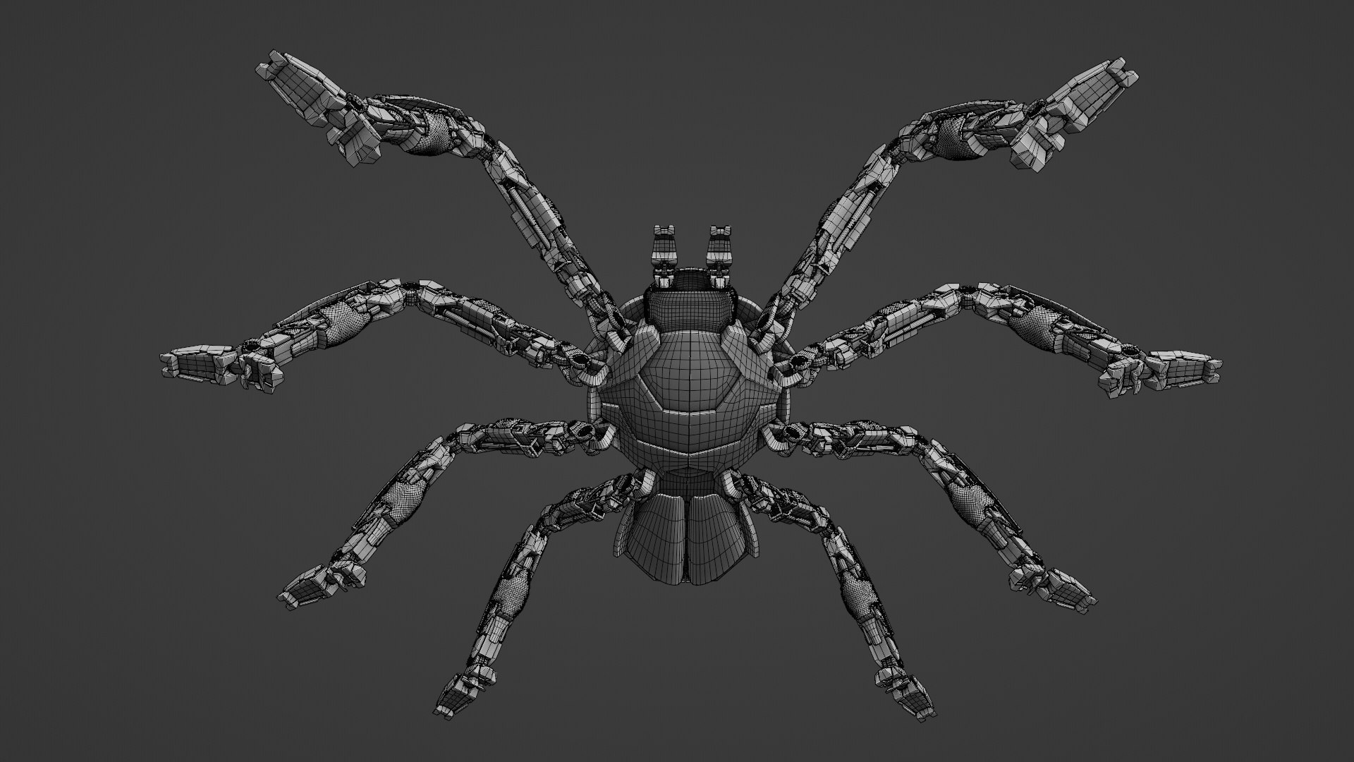 3D 3D CyberSpider Robot Rigged Midpoly PBR model model - TurboSquid 2088646