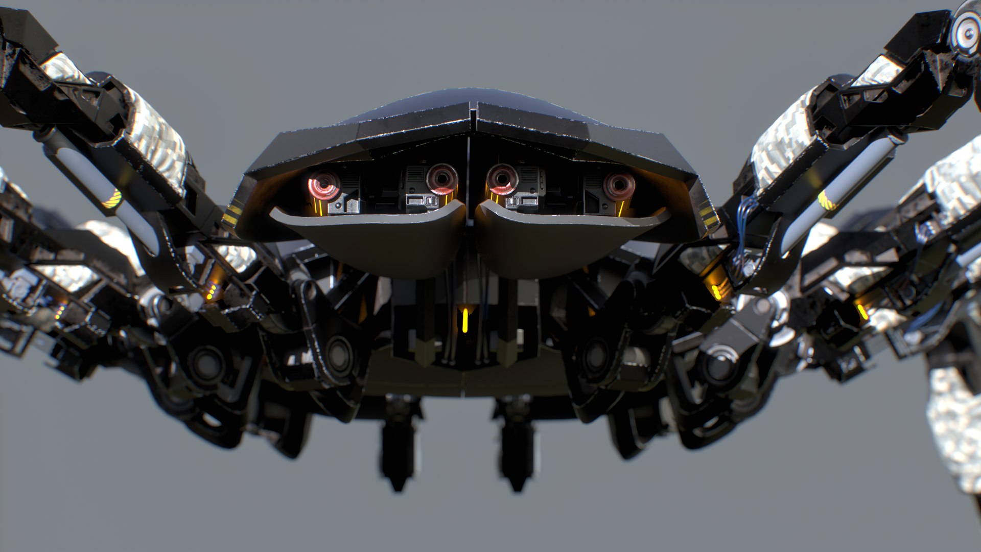 3D 3D CyberSpider Robot Rigged Midpoly PBR model model - TurboSquid 2088646