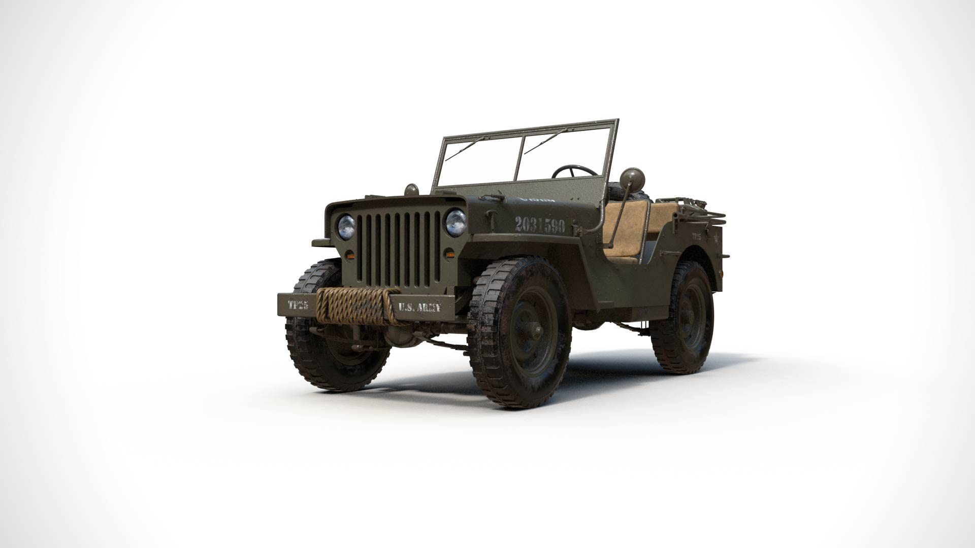 3D Willys Jeep 3D Model Model - TurboSquid 2230620
