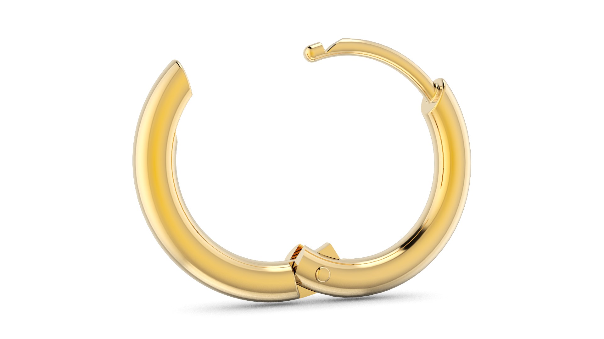 3D Model Hoop Earring With Hinge - TurboSquid 1875885