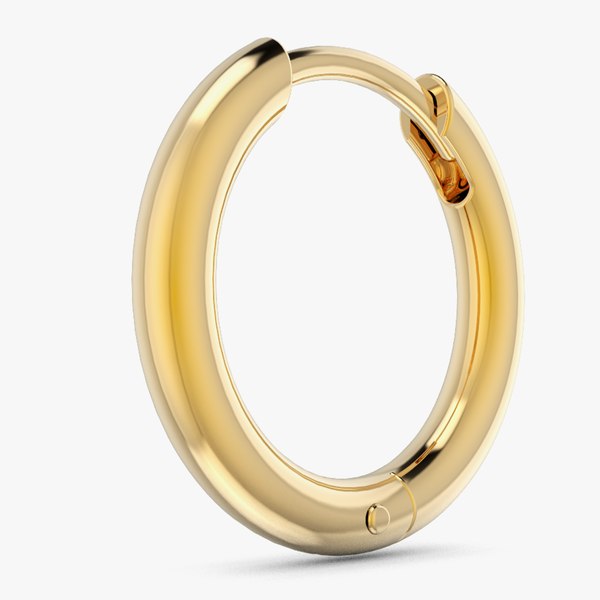 3D модель Hoop Earring With Hinge - TurboSquid 1875885