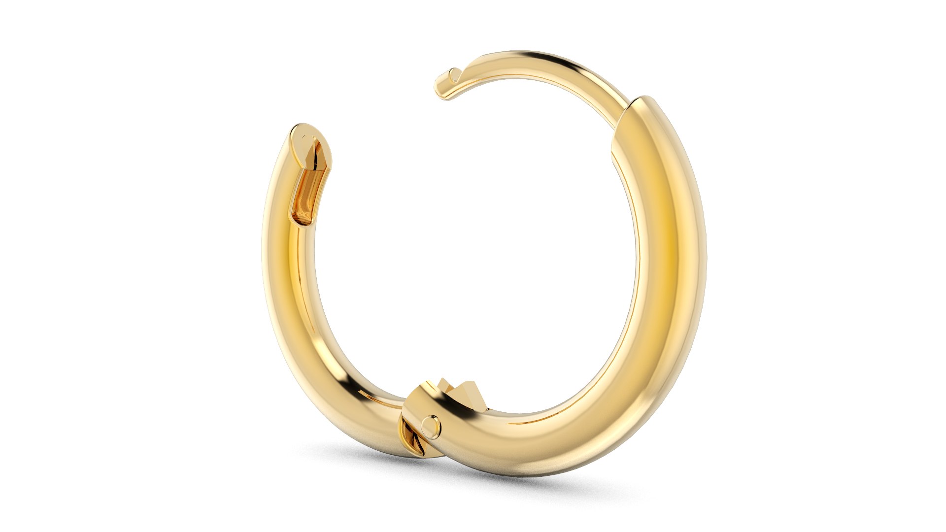 3D Model Hoop Earring With Hinge - TurboSquid 1875885