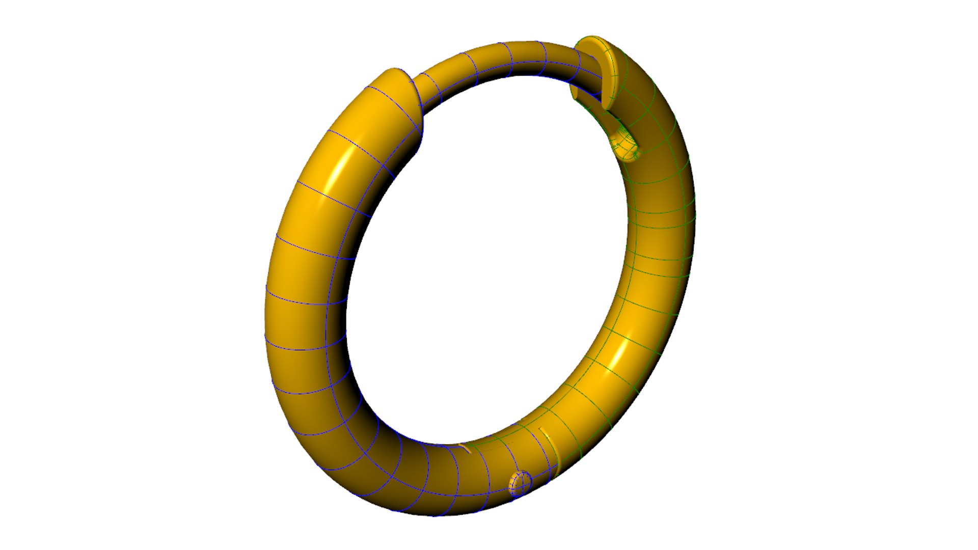 3D Model Hoop Earring With Hinge - TurboSquid 1875885
