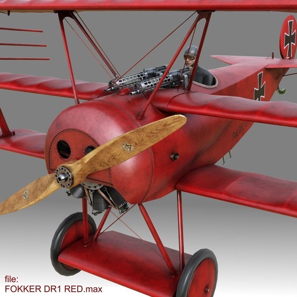 3D Fokker DR-1 airplane model - TurboSquid 1742316