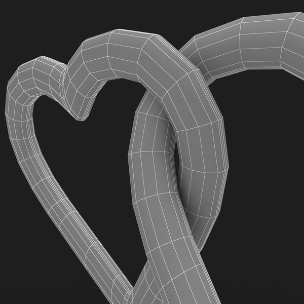 3d model heart shape 02 colorful