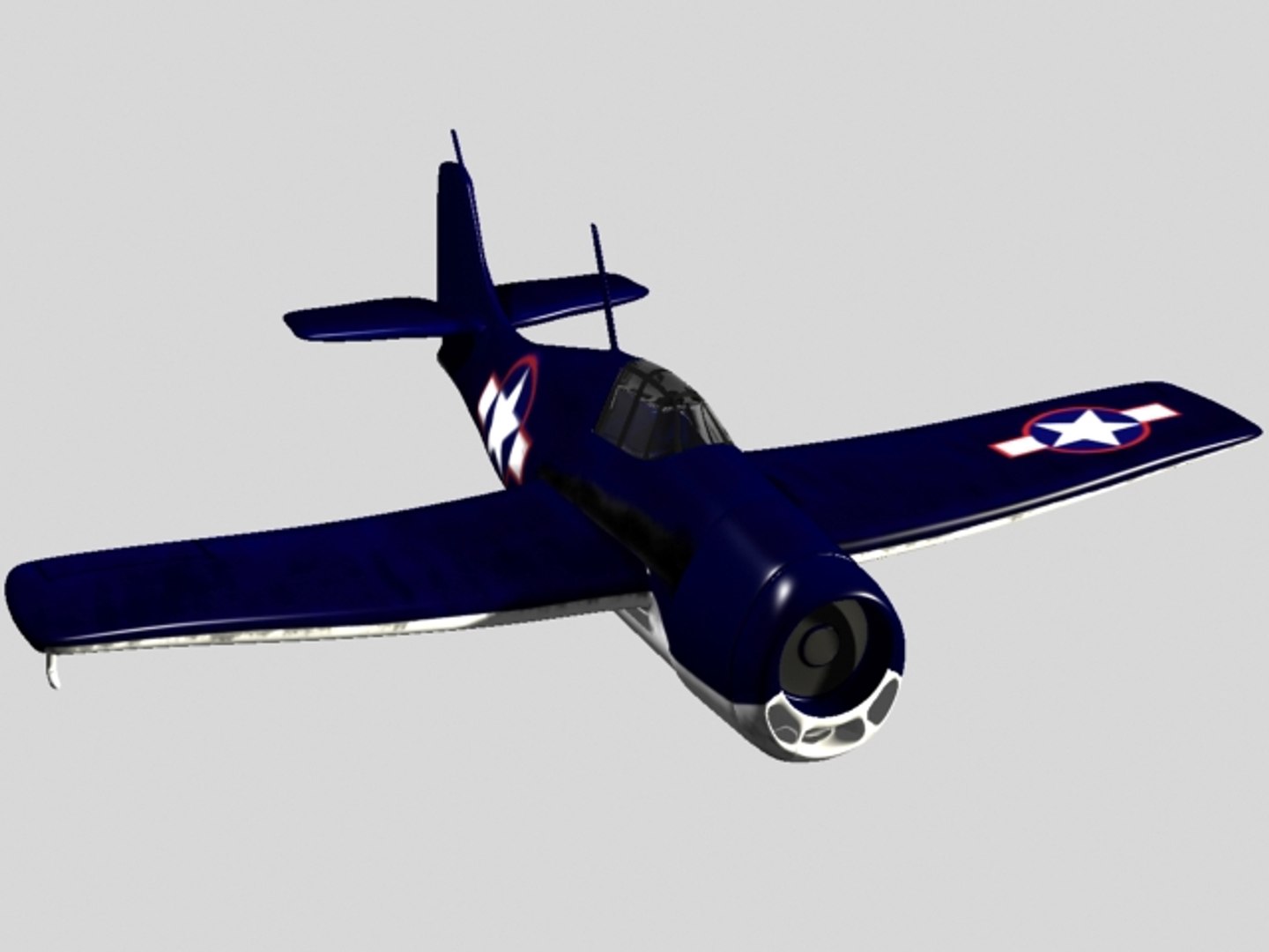 Ww2 Grumman Hellcat 3d Max