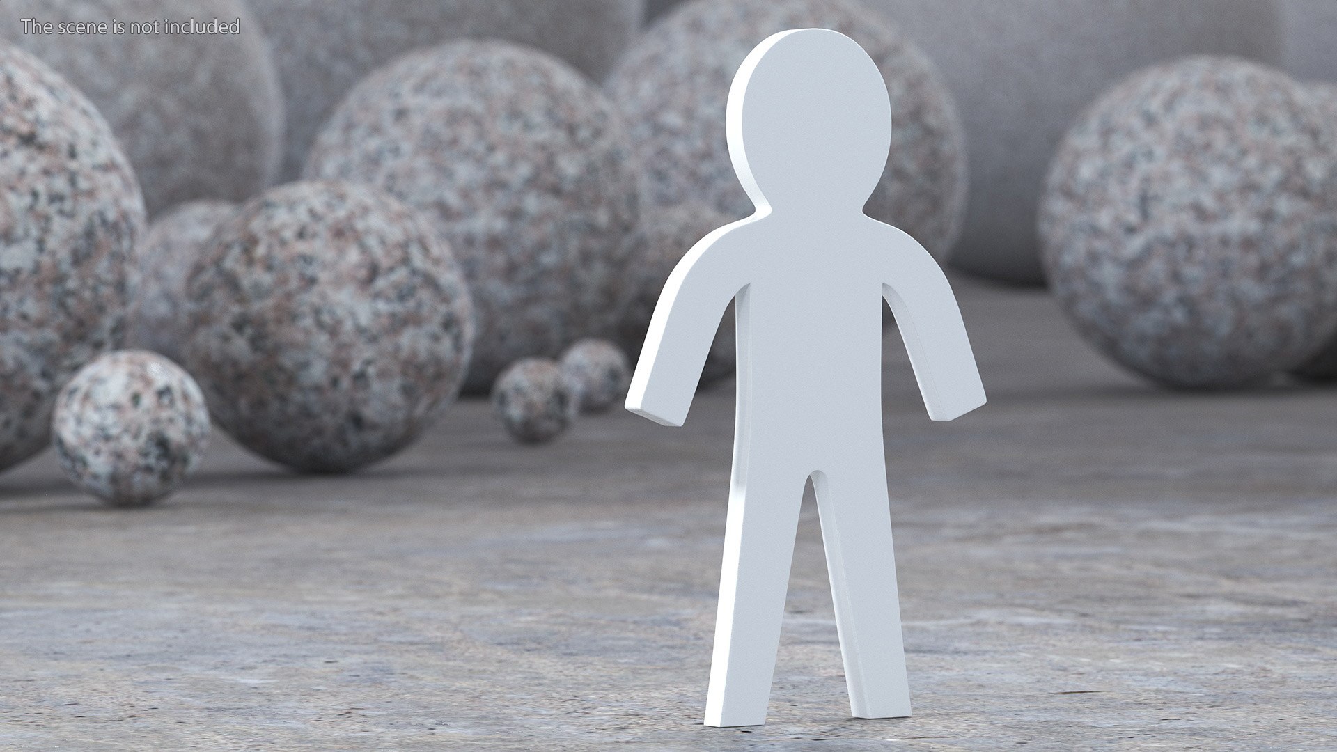 3D Model Plastic Stickman Standart Pose White - TurboSquid 2105086