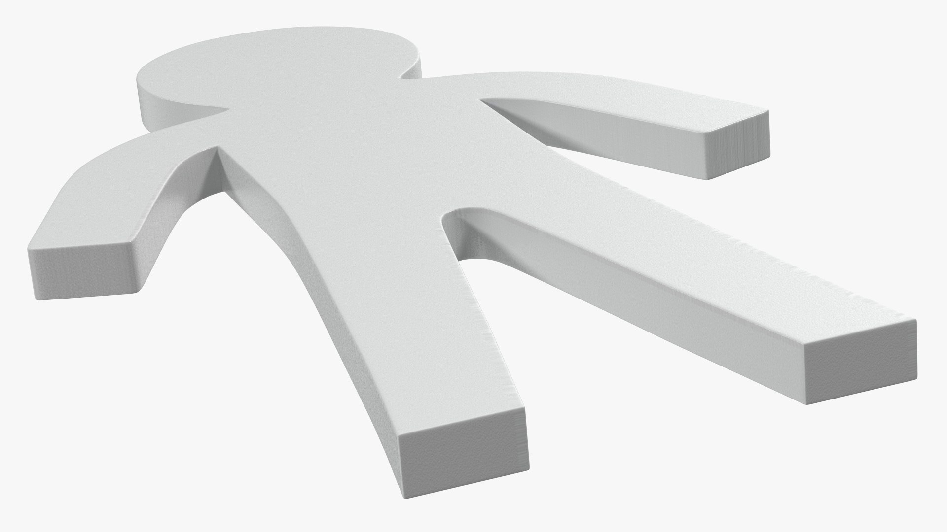 3D Model Plastic Stickman Standart Pose White - TurboSquid 2105086