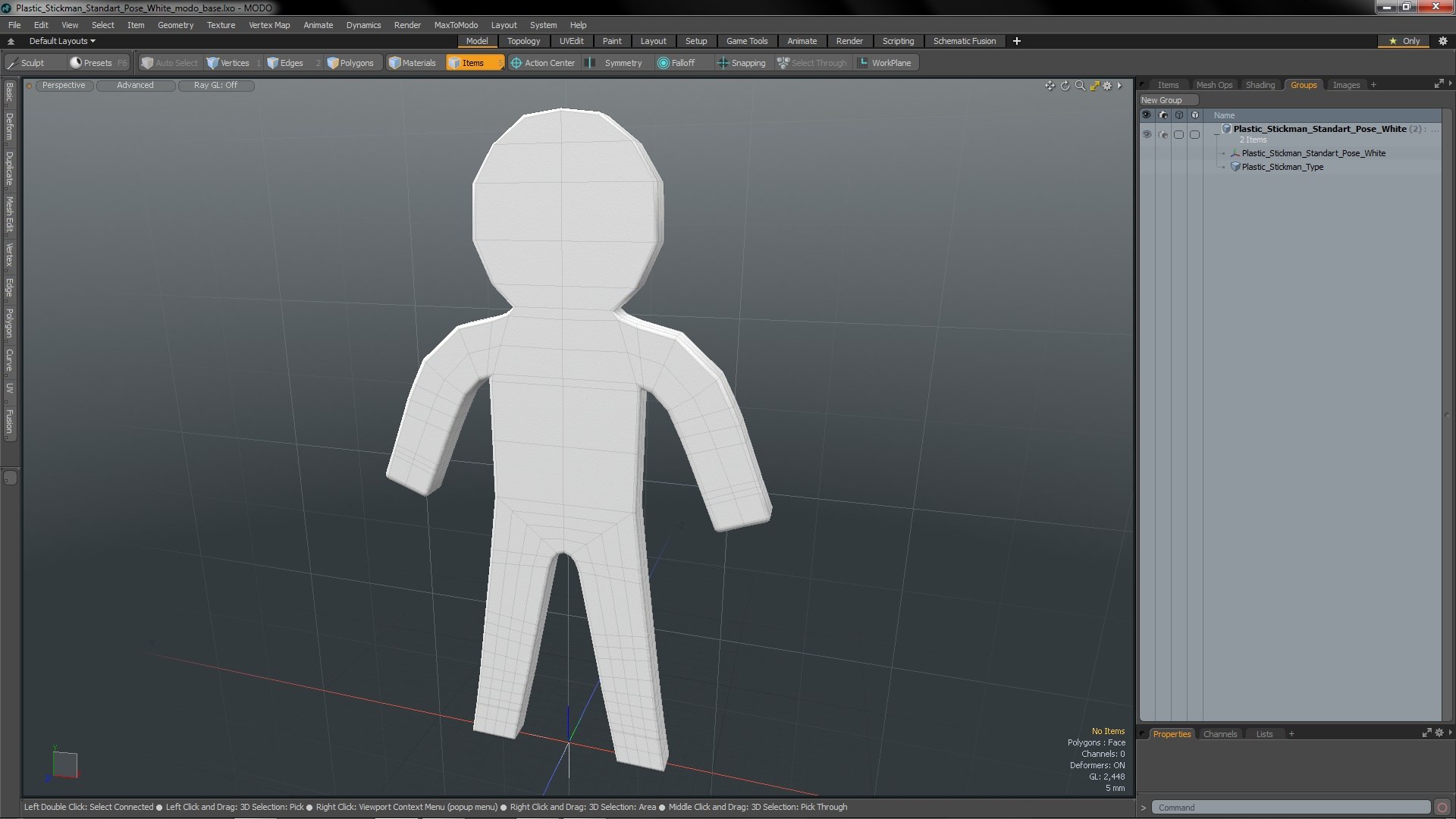 3D Model Plastic Stickman Standart Pose White - TurboSquid 2105086