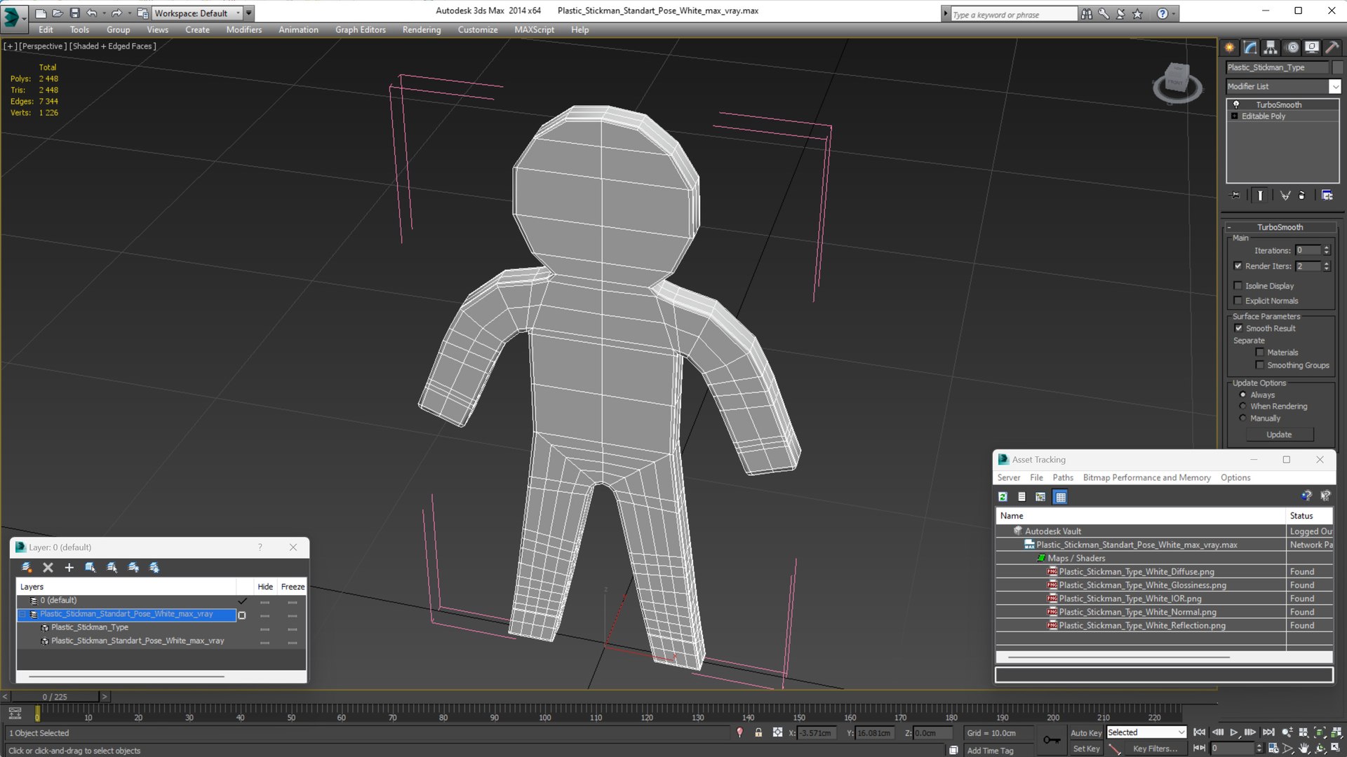 3D Model Plastic Stickman Standart Pose White - TurboSquid 2105086