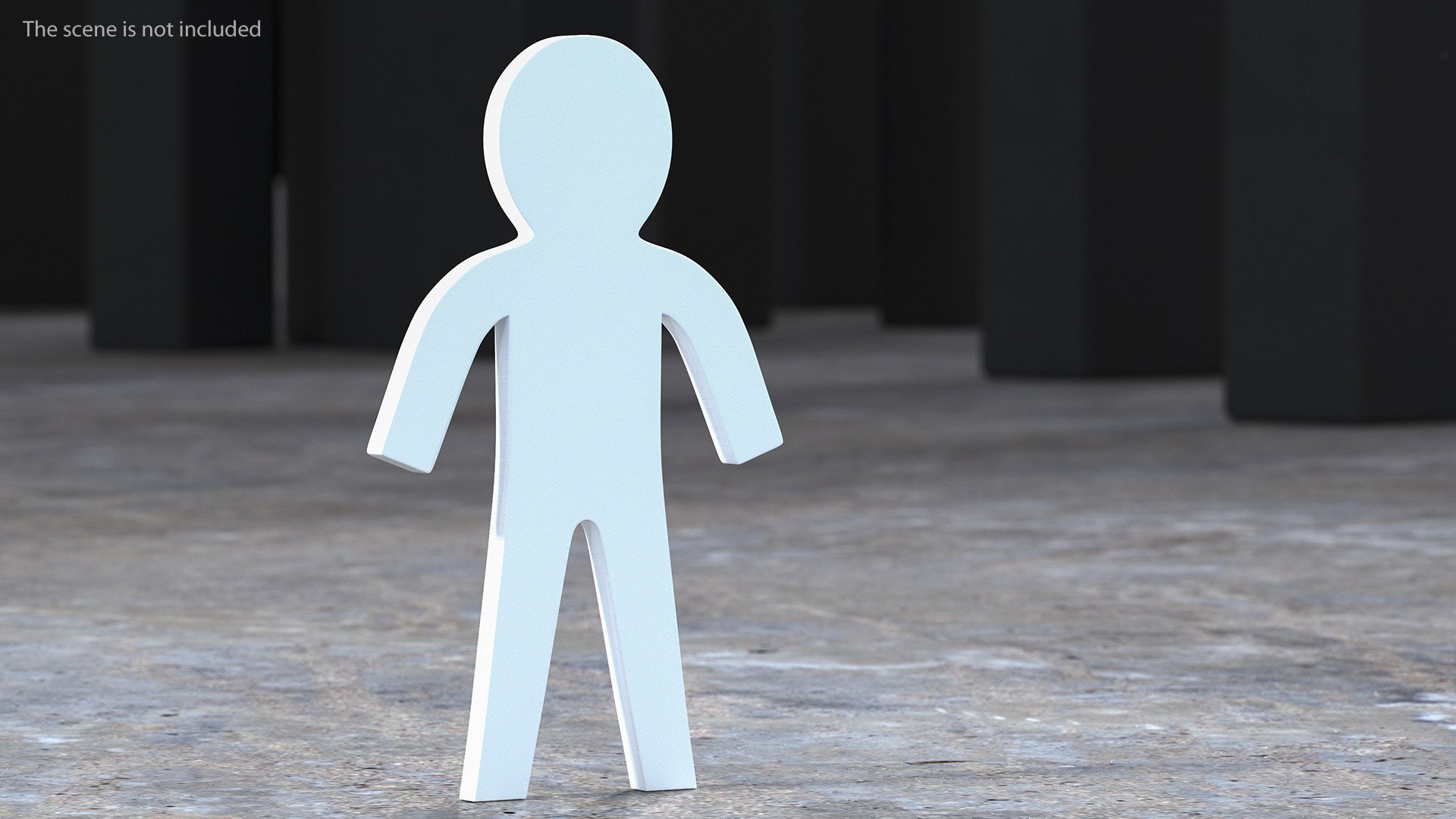 3D Model Plastic Stickman Standart Pose White - TurboSquid 2105086