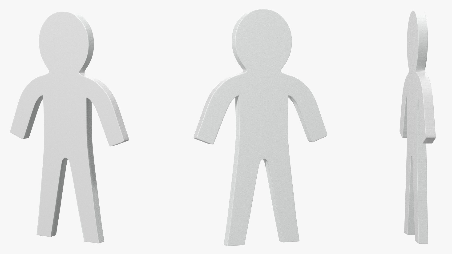 3D Model Plastic Stickman Standart Pose White - TurboSquid 2105086