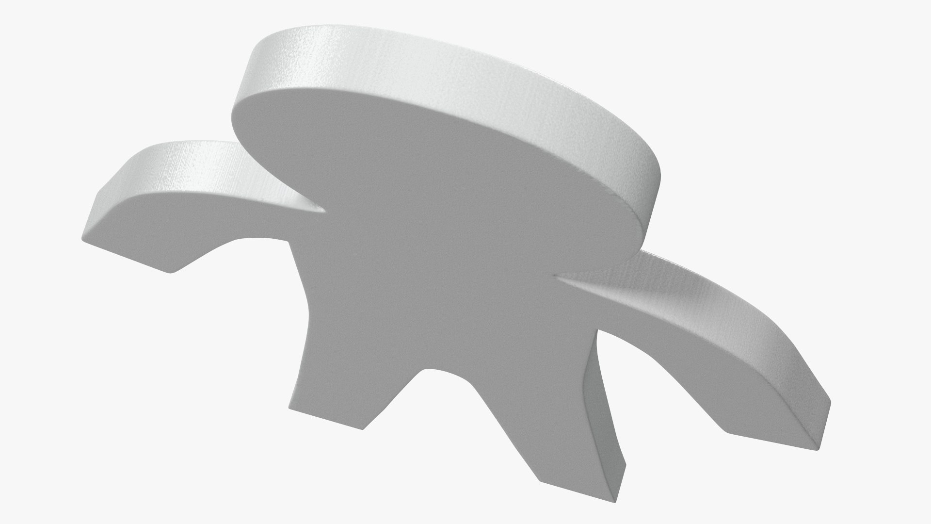 3D Model Plastic Stickman Standart Pose White - TurboSquid 2105086