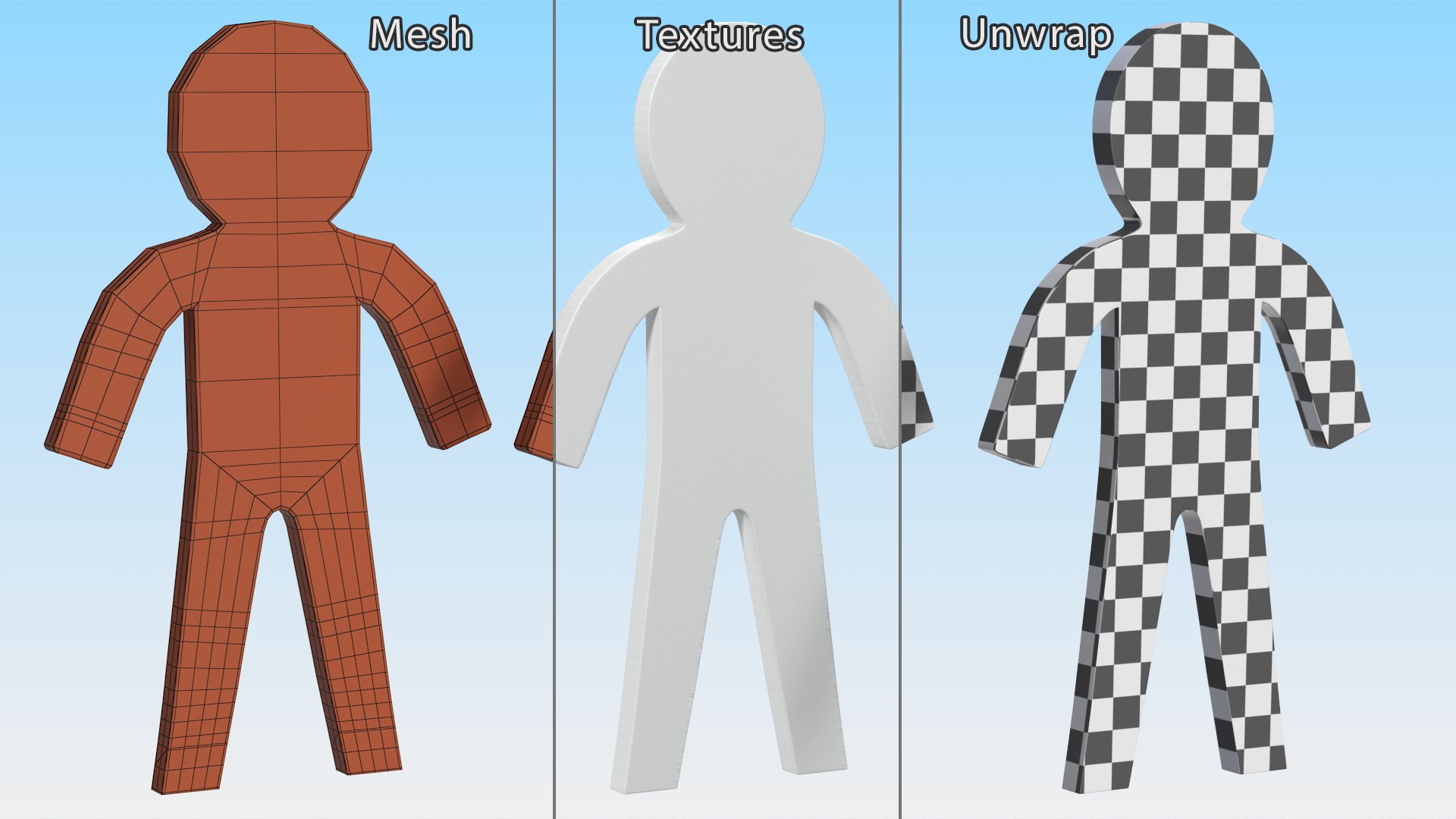 3D Model Plastic Stickman Standart Pose White - TurboSquid 2105086