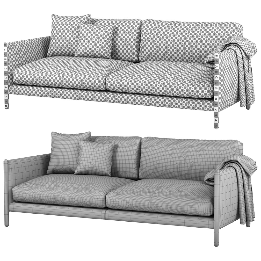Hayden sofa 2 seate 3D model - TurboSquid 2174809