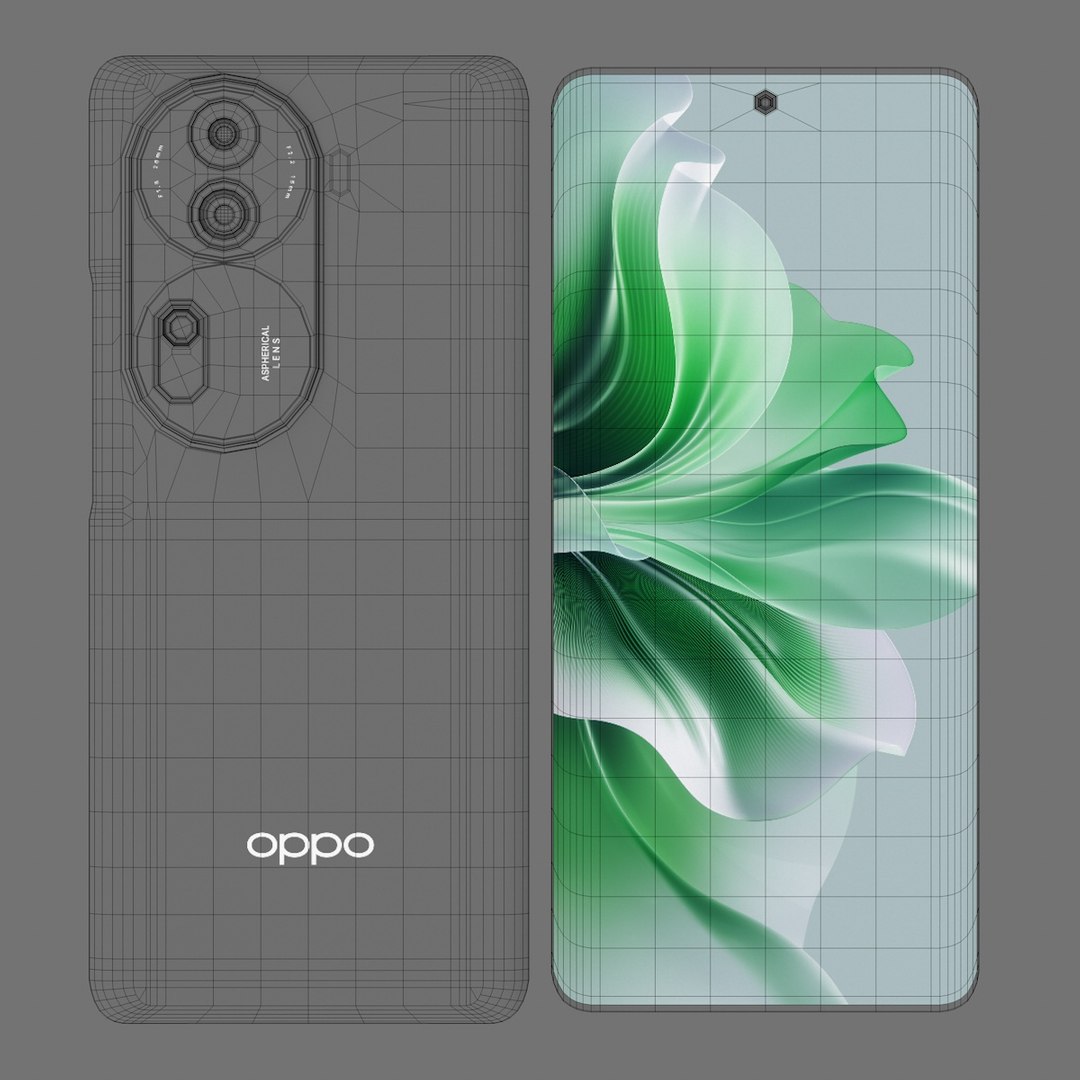 3D OPPO Reno 11 Black - TurboSquid 2157321