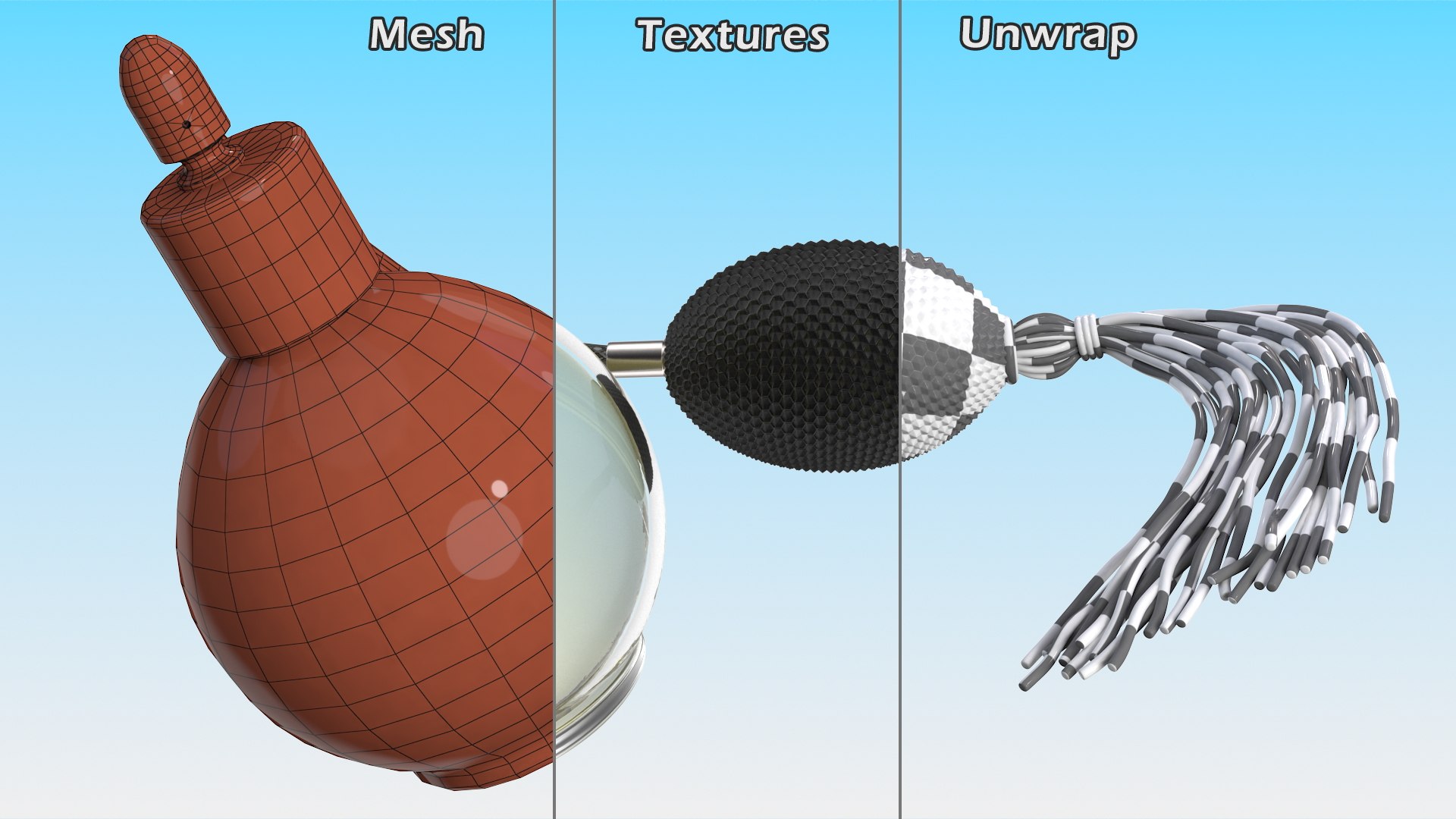 3D Perfume Bottle With Silver Hose Pump - TurboSquid 2100722