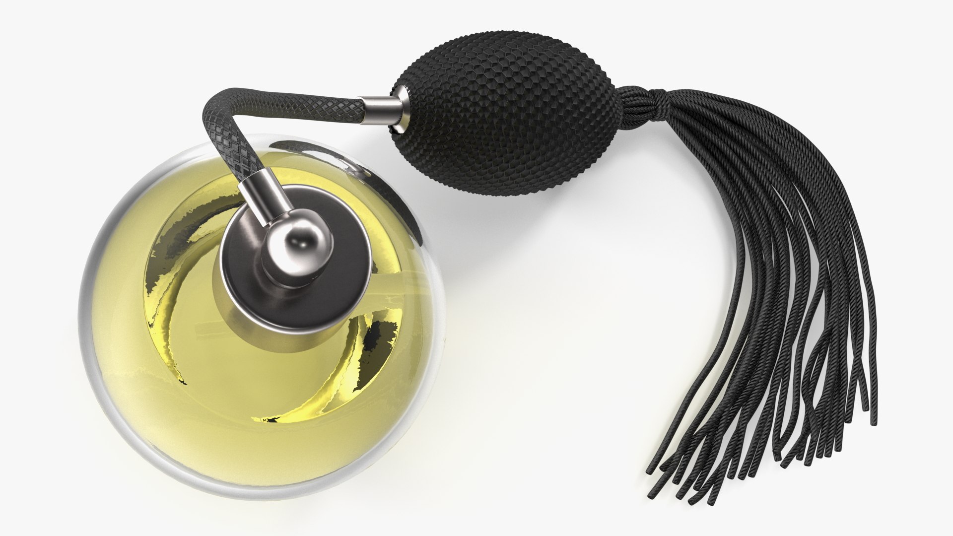 3D Perfume Bottle With Silver Hose Pump - TurboSquid 2100722