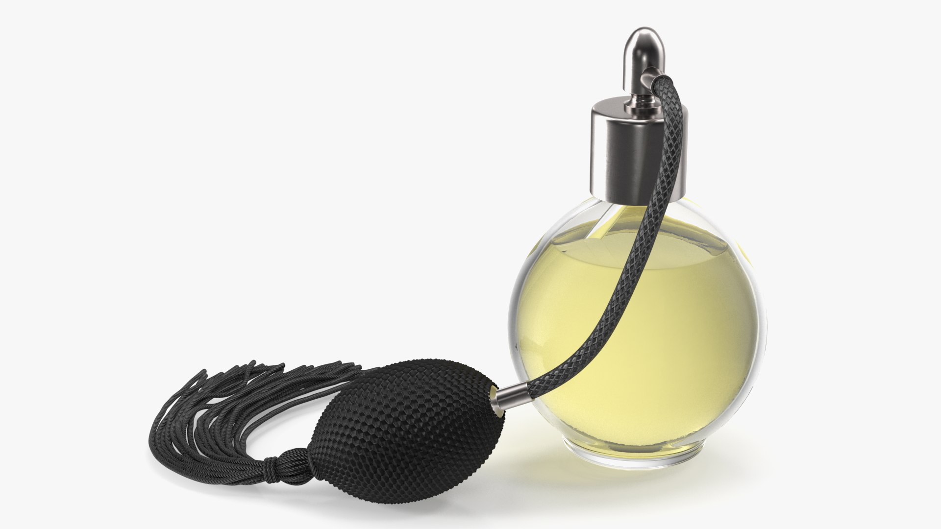 3D Perfume Bottle with Silver Hose Pump - TurboSquid 2100722