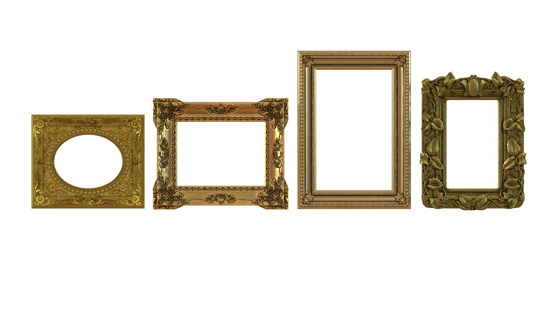 Baroque Picture Frames Collection 2 3D Model - TurboSquid 2514646