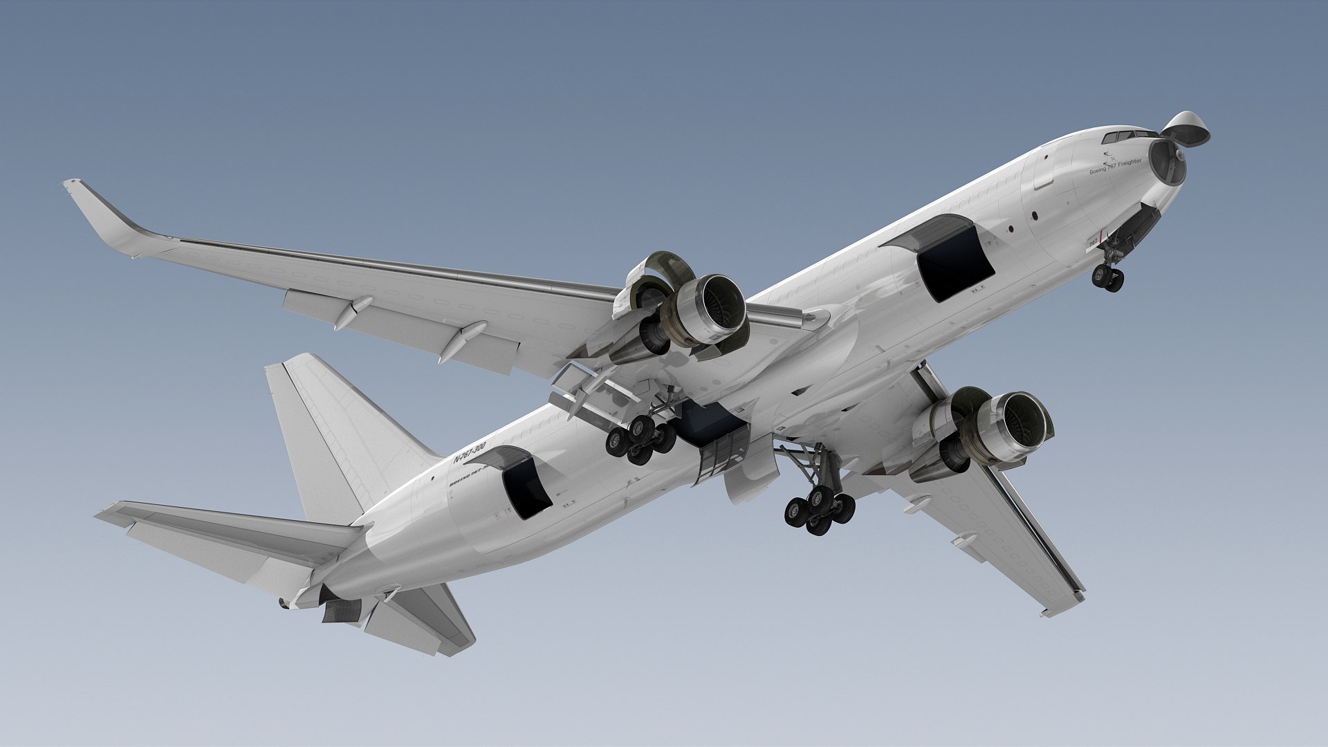 Boeing 767-300BCF Generic White 3D Model - TurboSquid 2377946