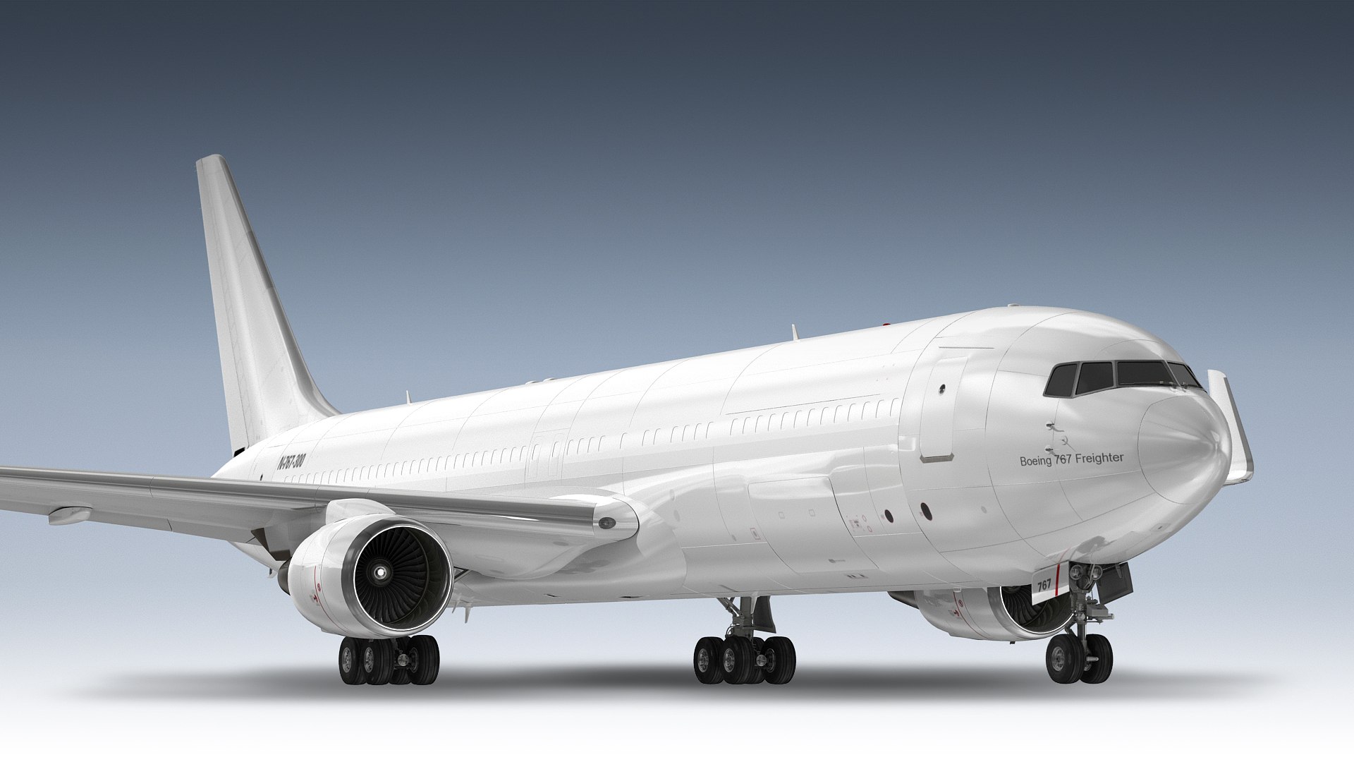 Boeing 767-300BCF Generic White 3D Model - TurboSquid 2377946