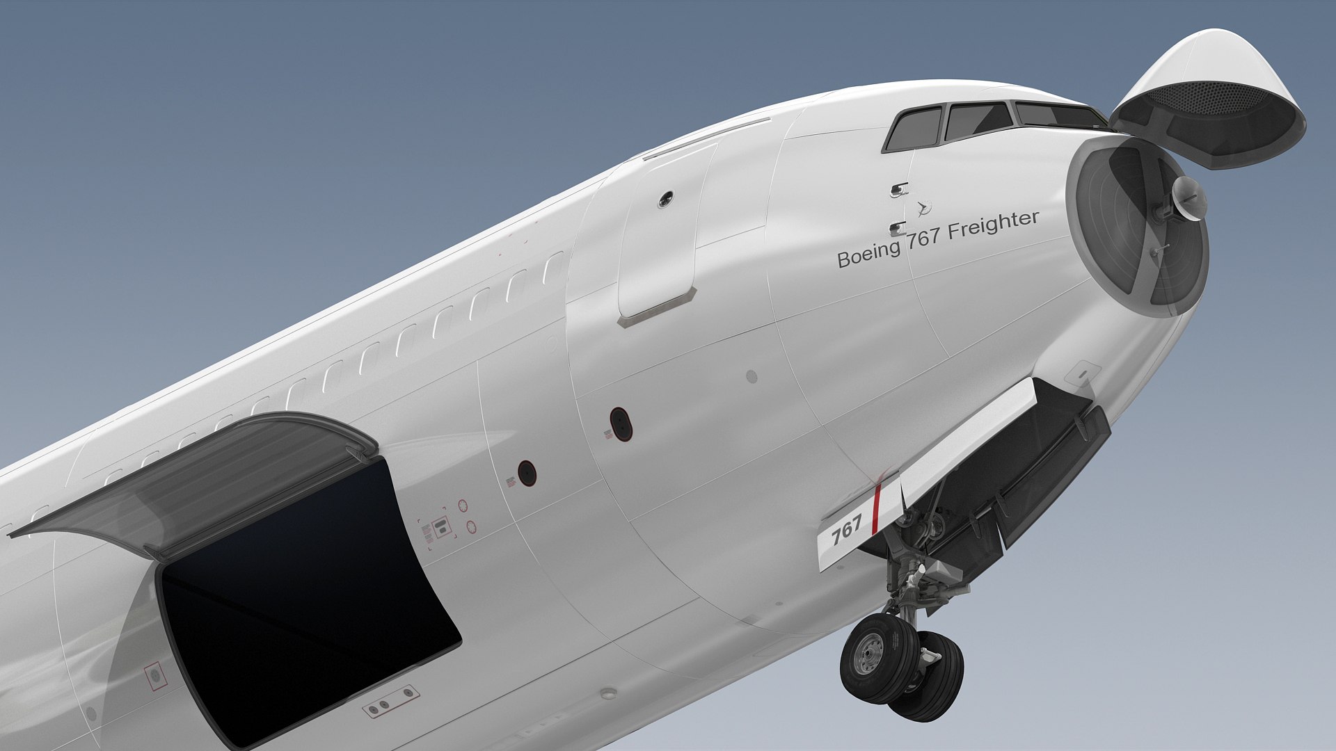 Boeing 767-300BCF Generic White 3D Model - TurboSquid 2377946