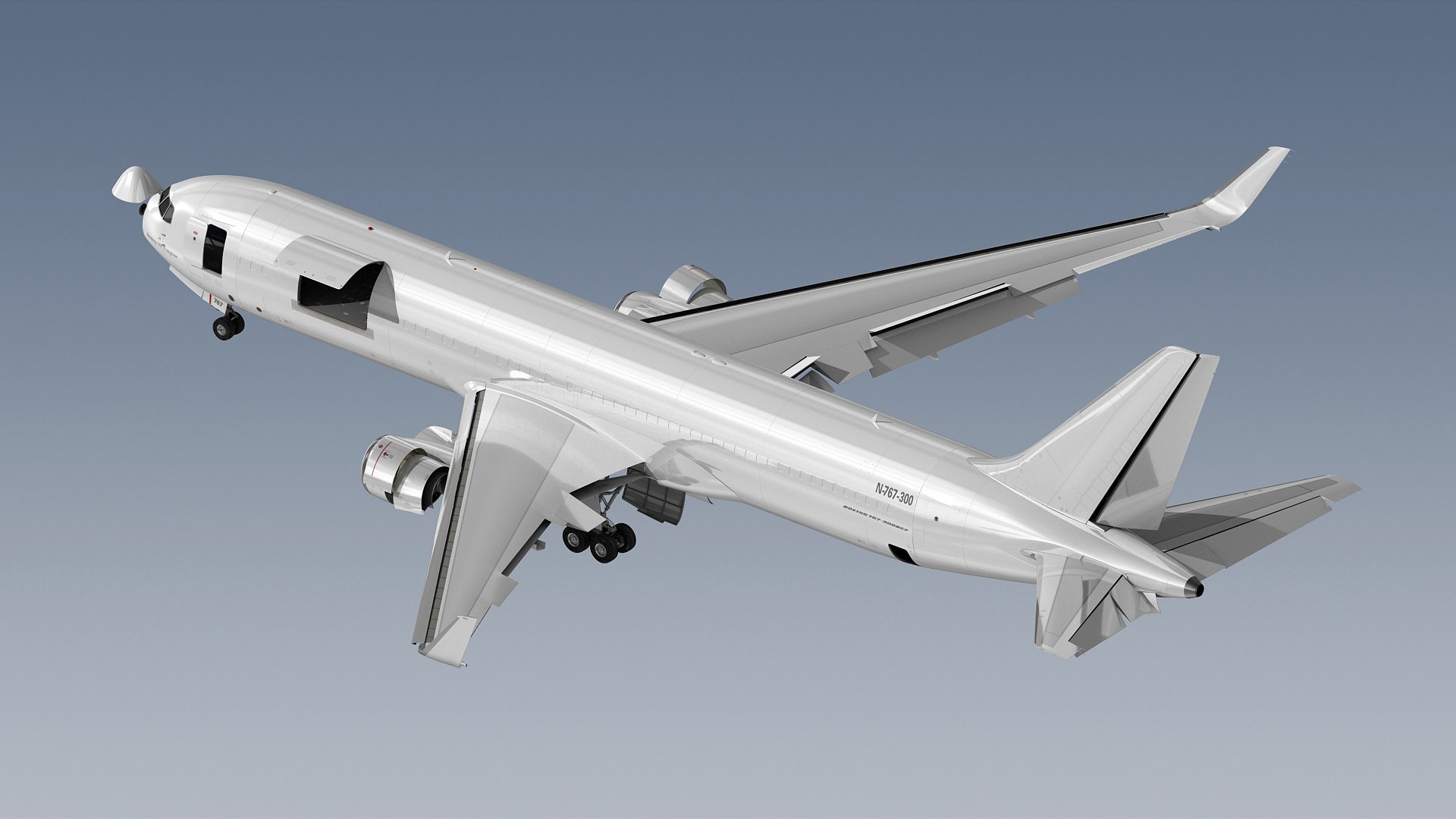 Boeing 767-300BCF Generic White 3D Model - TurboSquid 2377946
