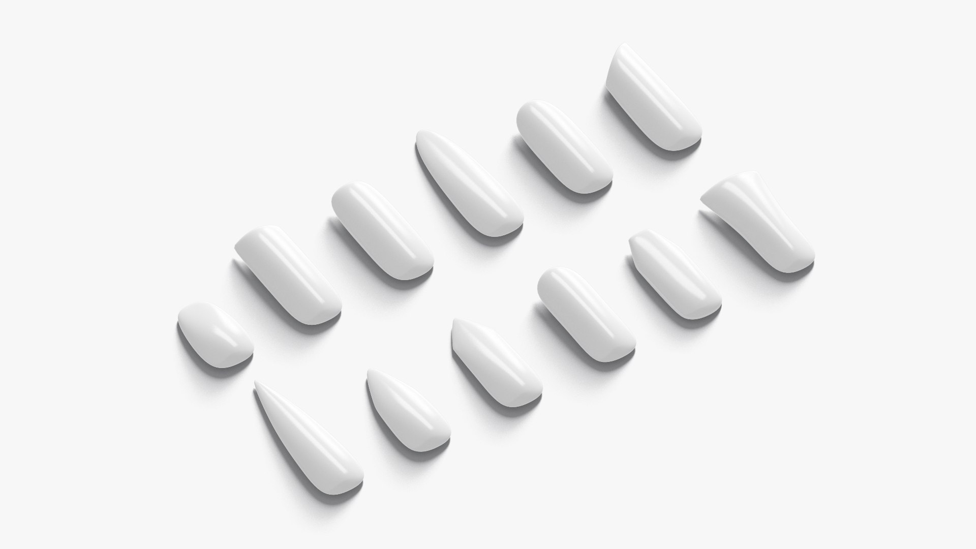 3D Nails Types Set Model - TurboSquid 1876233