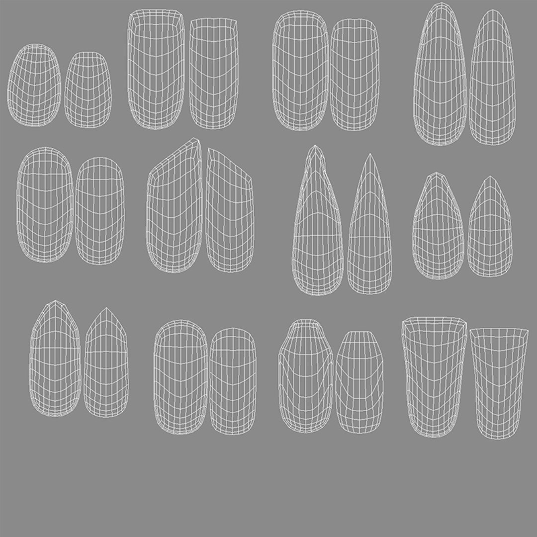 3D Nails Types Set Model - TurboSquid 1876233