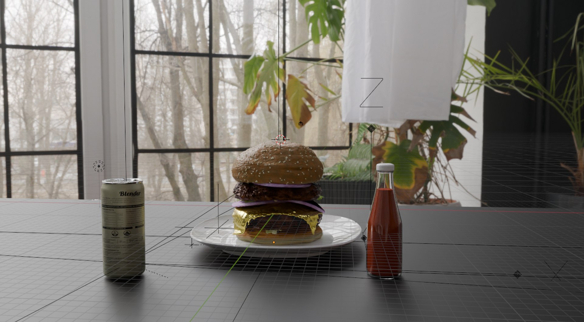 Realistic Double Beef Cheeseburger 3D Model Model - TurboSquid 2438942