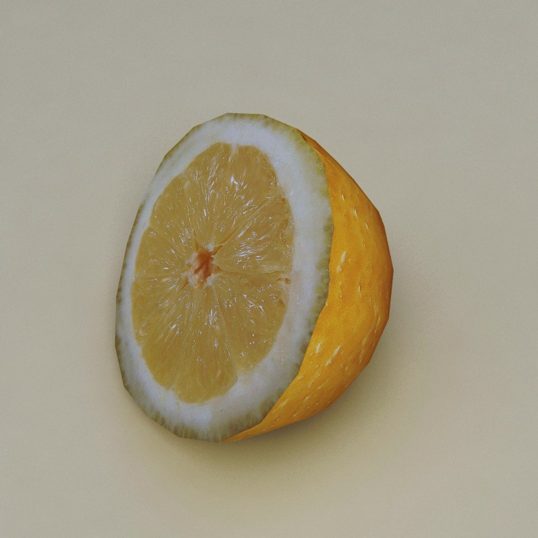 3d lemons modelled model