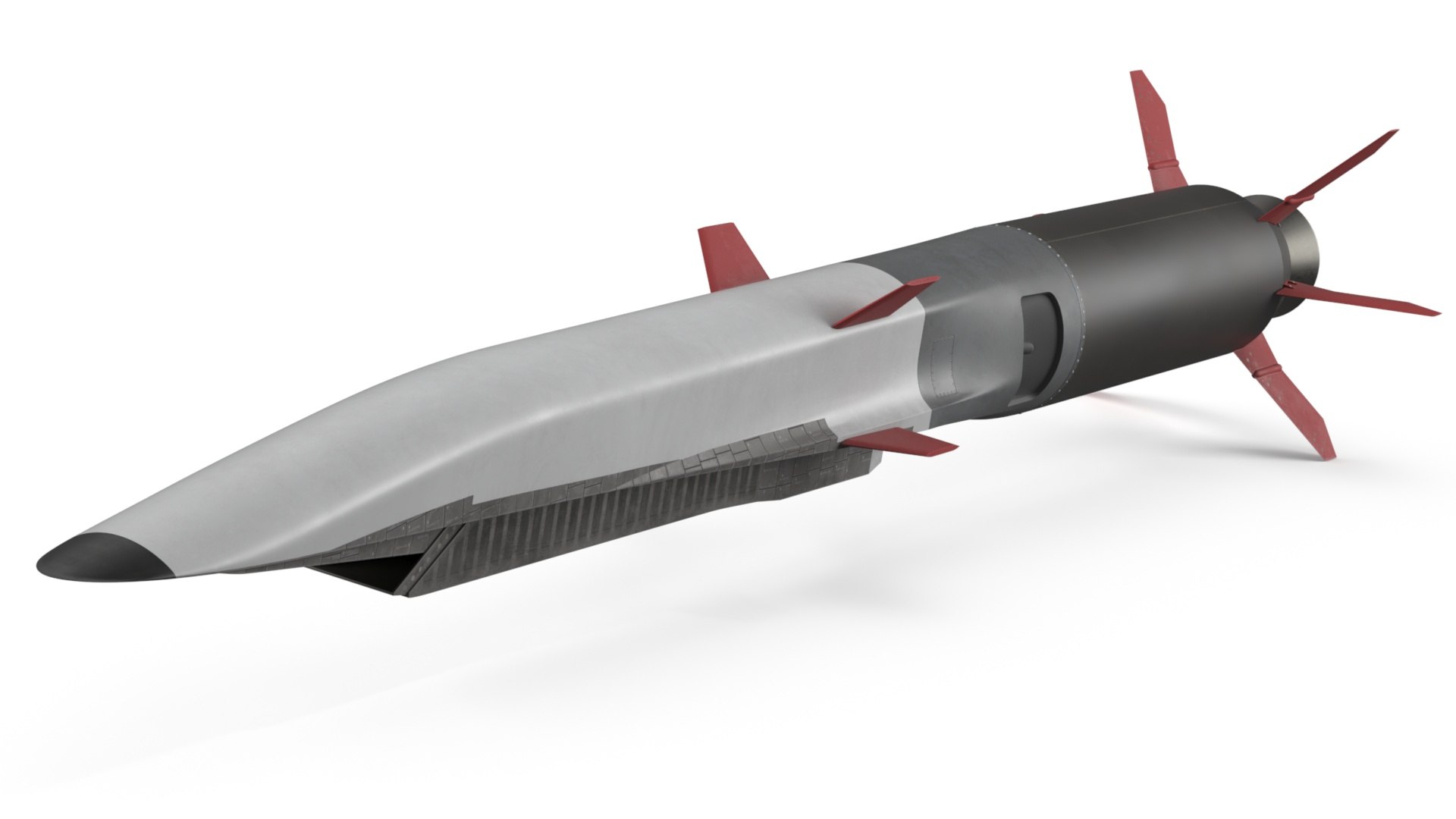 3D Hypersonic Interceptor Vehicle White Red - TurboSquid 2515578