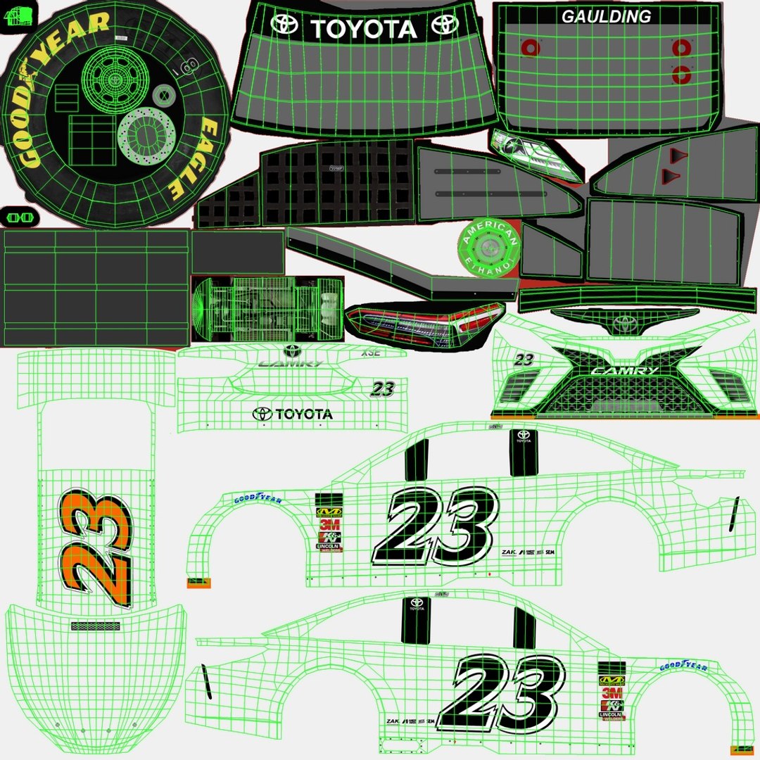 3D nascar toyota camry race car model - TurboSquid 1328712